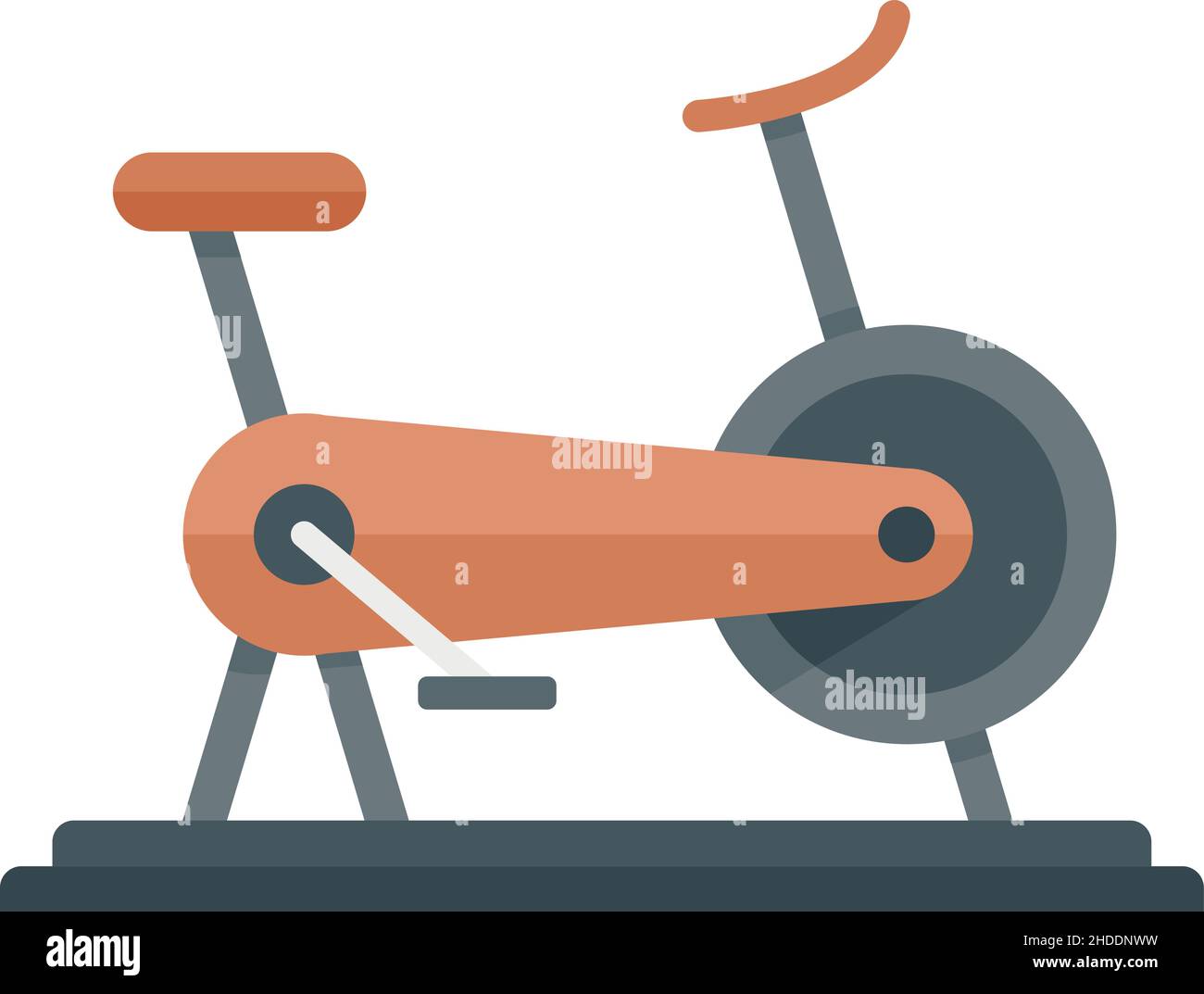 Muscle exercise bike icon. Flat illustration of Muscle exercise bike ...