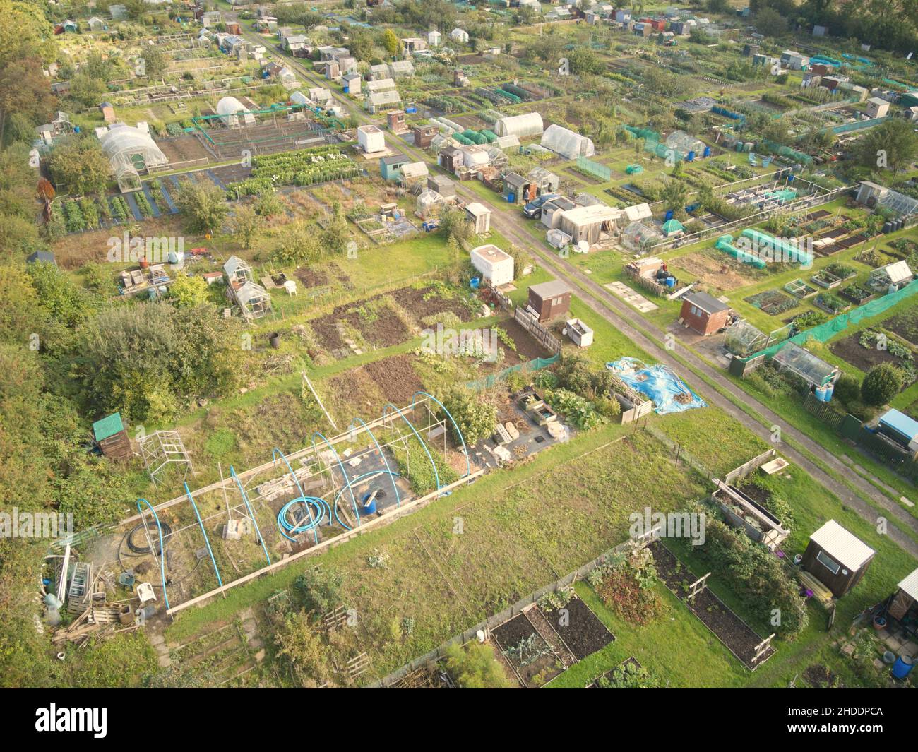 Aerial community vegetable garden hi-res stock photography and images ...