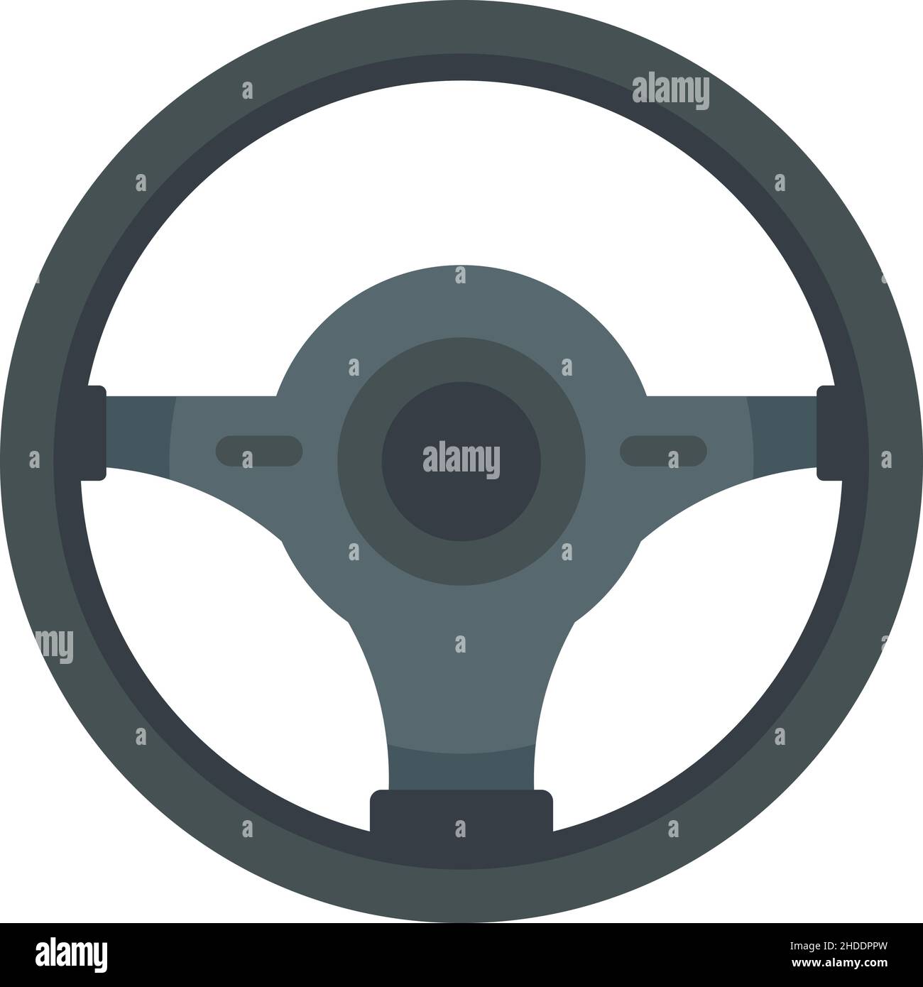 Circle steering wheel icon. Flat illustration of Circle steering wheel ...