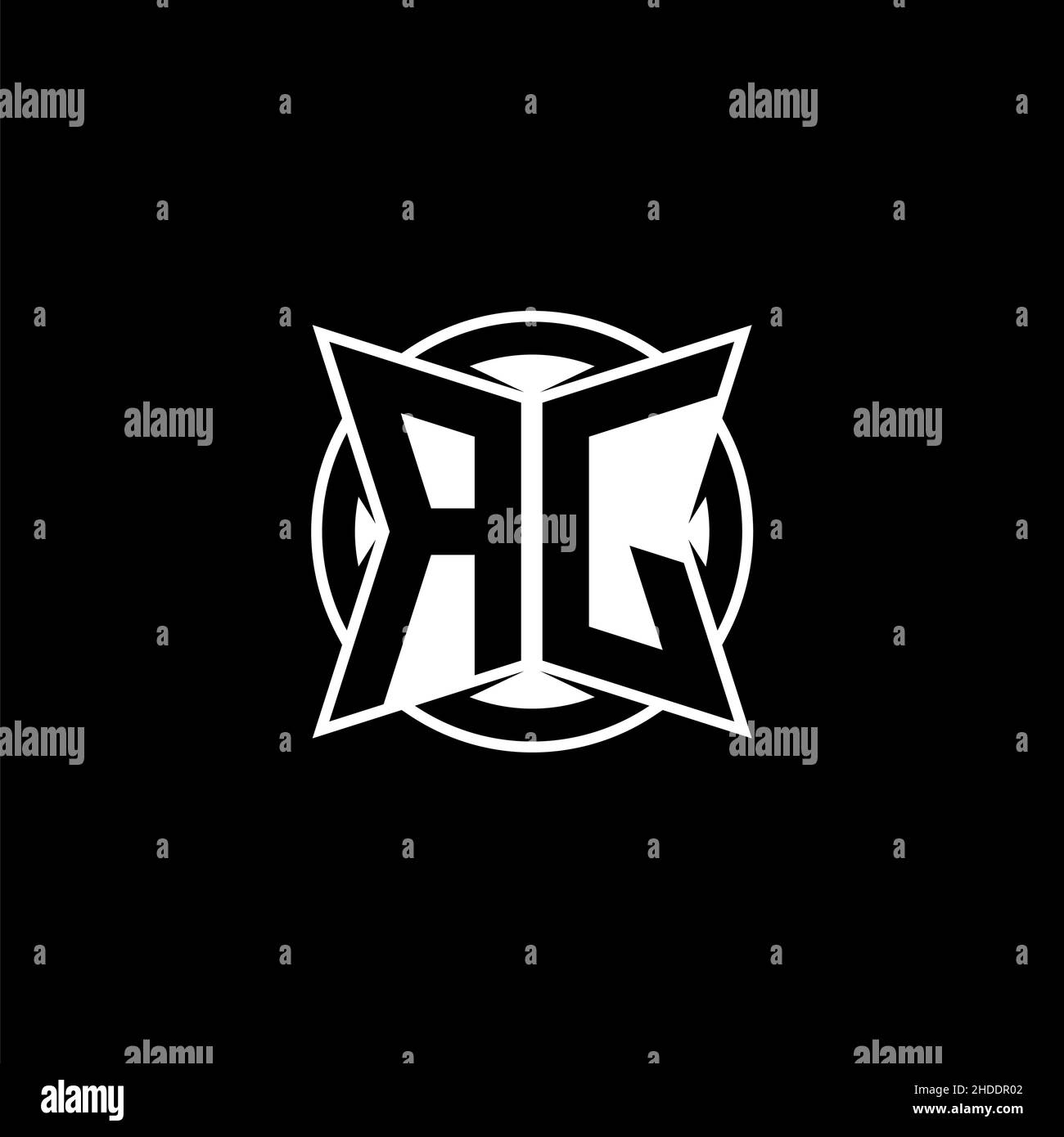 AJ Monogram logo letter with simple modern shape style design. Circle ...