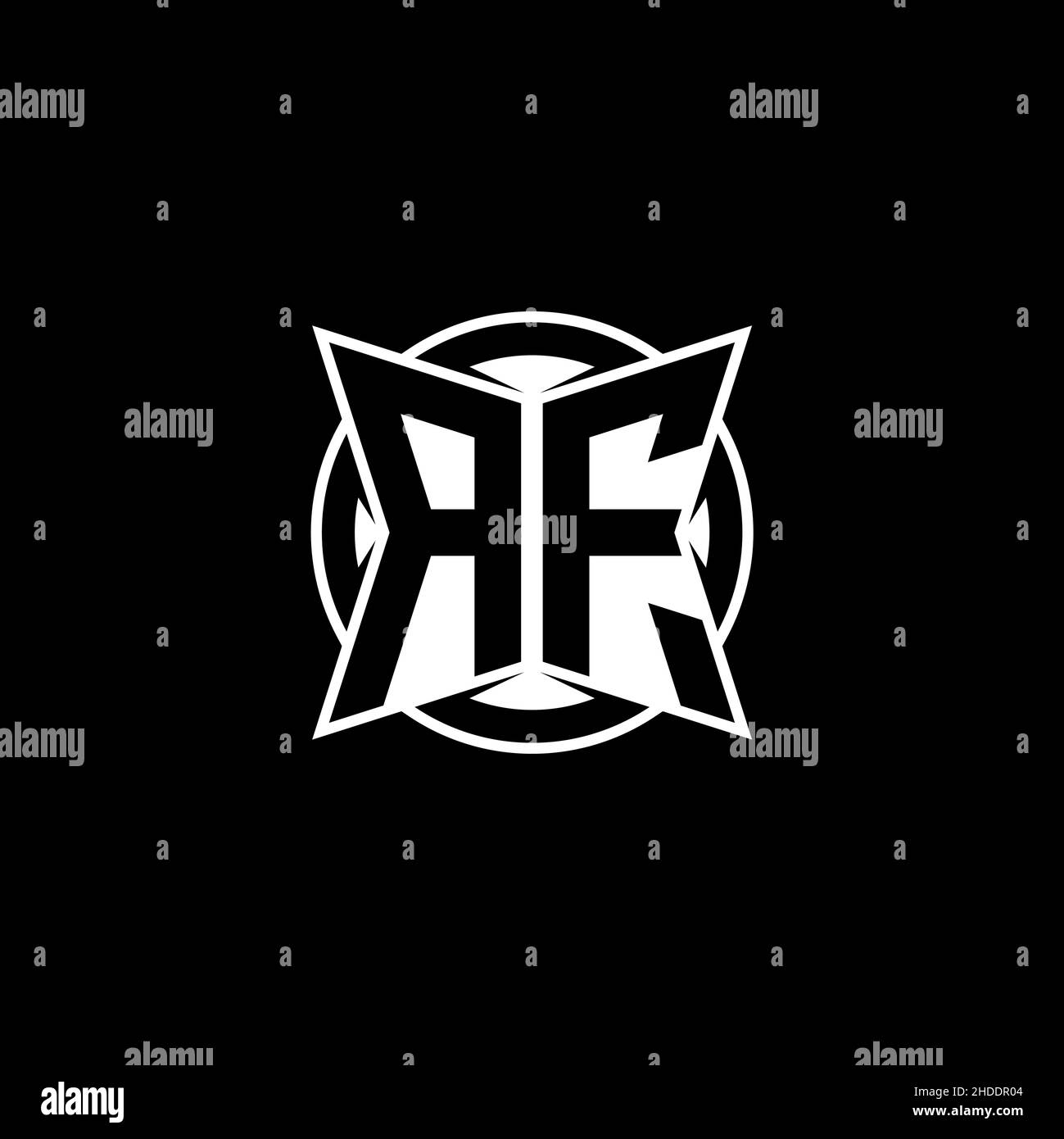 AF Monogram logo letter with simple modern shape style design. Circle ...