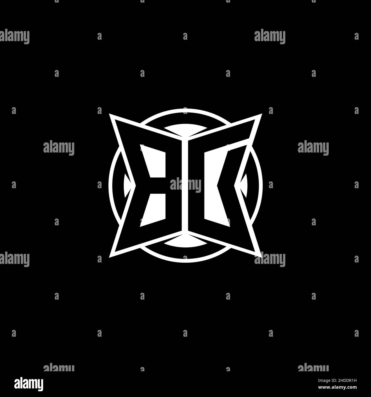 BD Monogram logo letter with simple modern shape style design. Circle ...