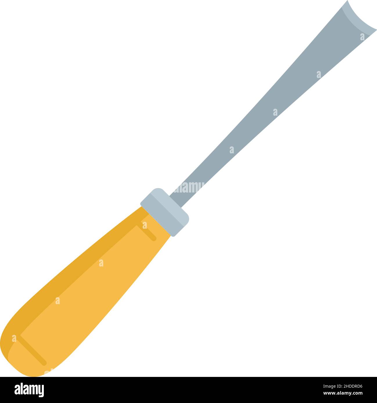 Round chisel icon. Flat illustration of Round chisel vector icon isolated on white background ...