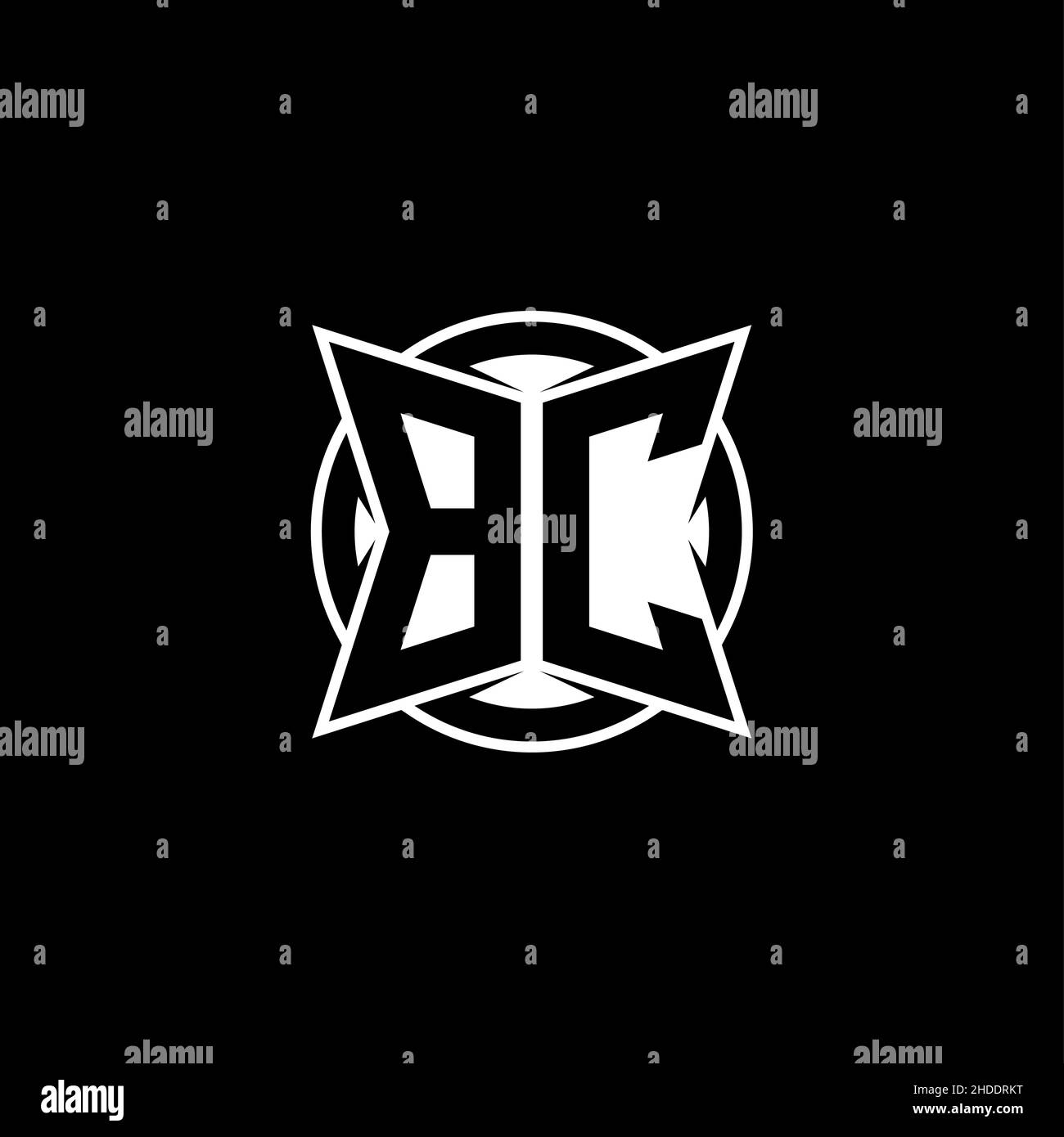 BC Monogram logo letter with simple modern shape style design. Circle ...