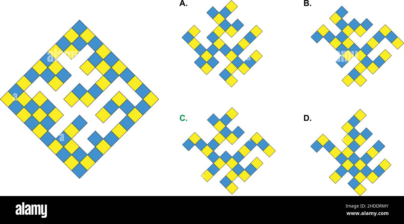 Visual abstract question with four options Stock Vector Image & Art - Alamy