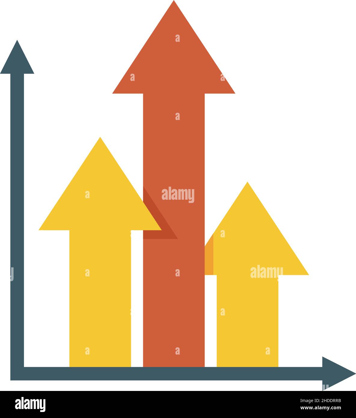 Colorful graph chart icon. Flat illustration of Colorful graph chart ...