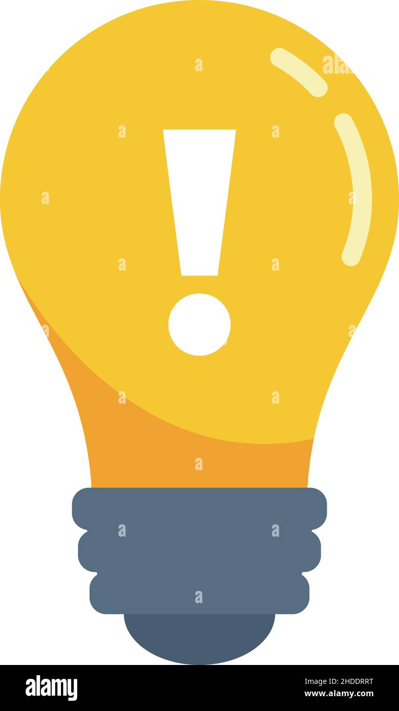 Light bulb idea icon. Flat illustration of Light bulb idea vector icon ...