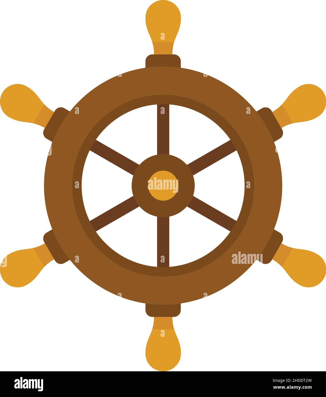 Navy ship wheel icon. Flat illustration of Navy ship wheel vector icon ...
