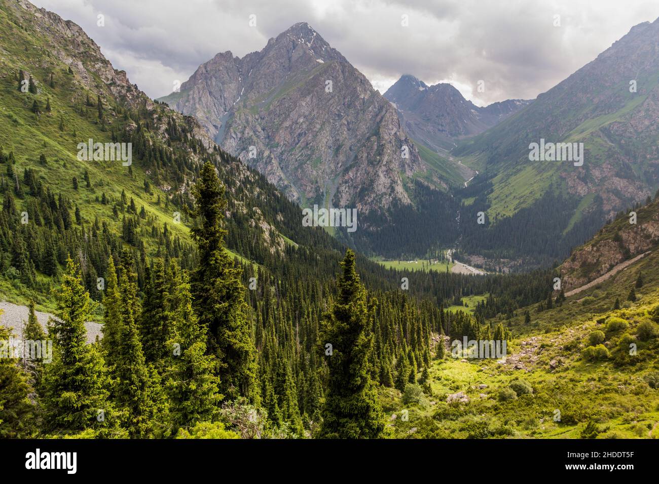 Karakol valley in Terskey Ala-Too mountain range in Kyrgyzstan Stock ...