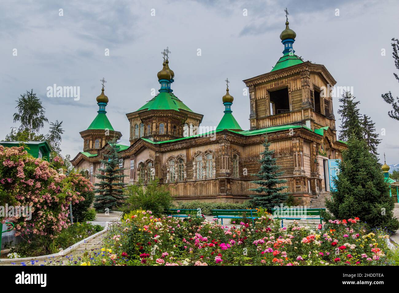 Holy Trinity Cathedral in Karakol, Kyrgyzstan Stock Photo - Alamy
