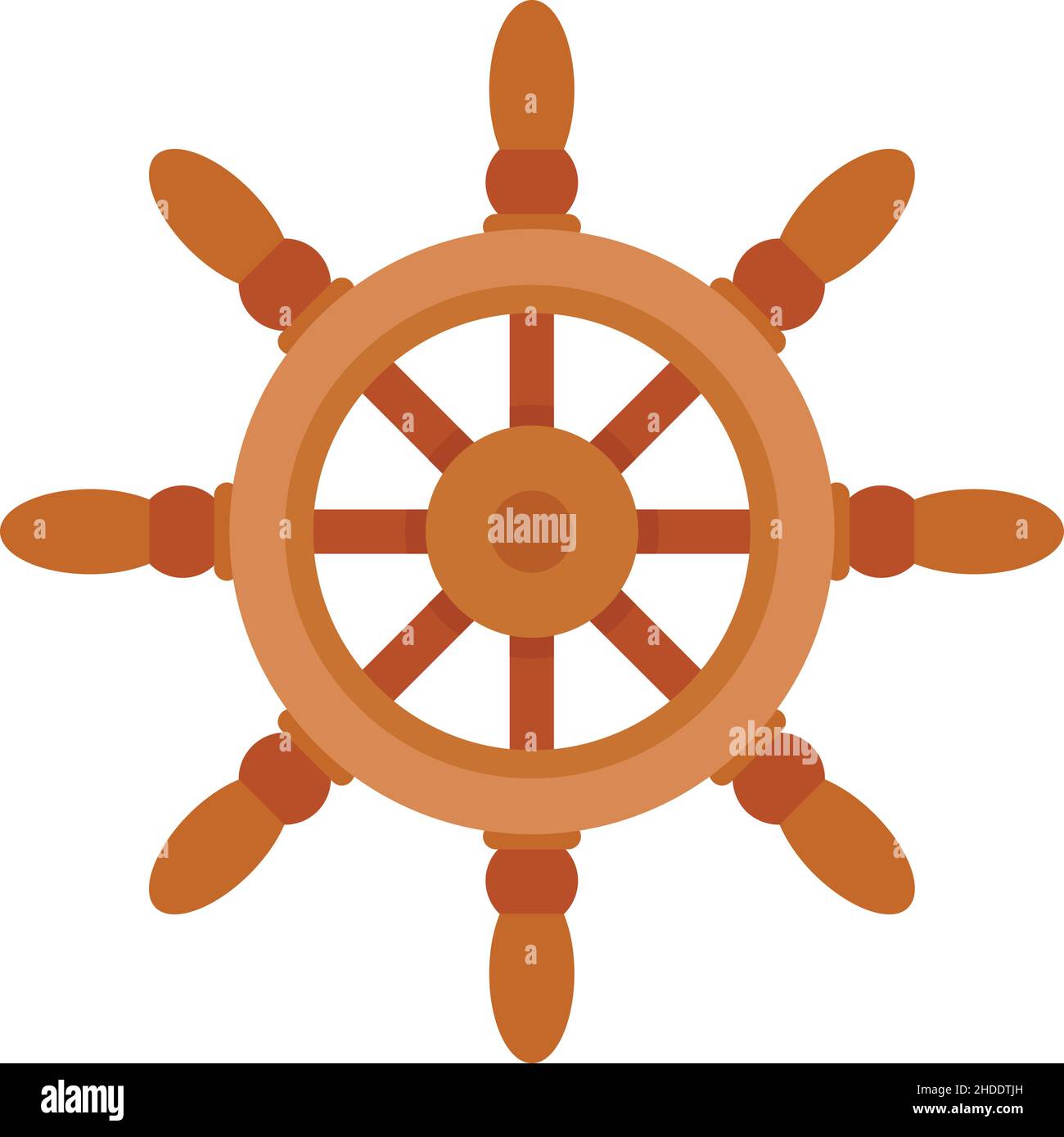 Sailboat ship wheel icon. Flat illustration of Sailboat ship wheel ...