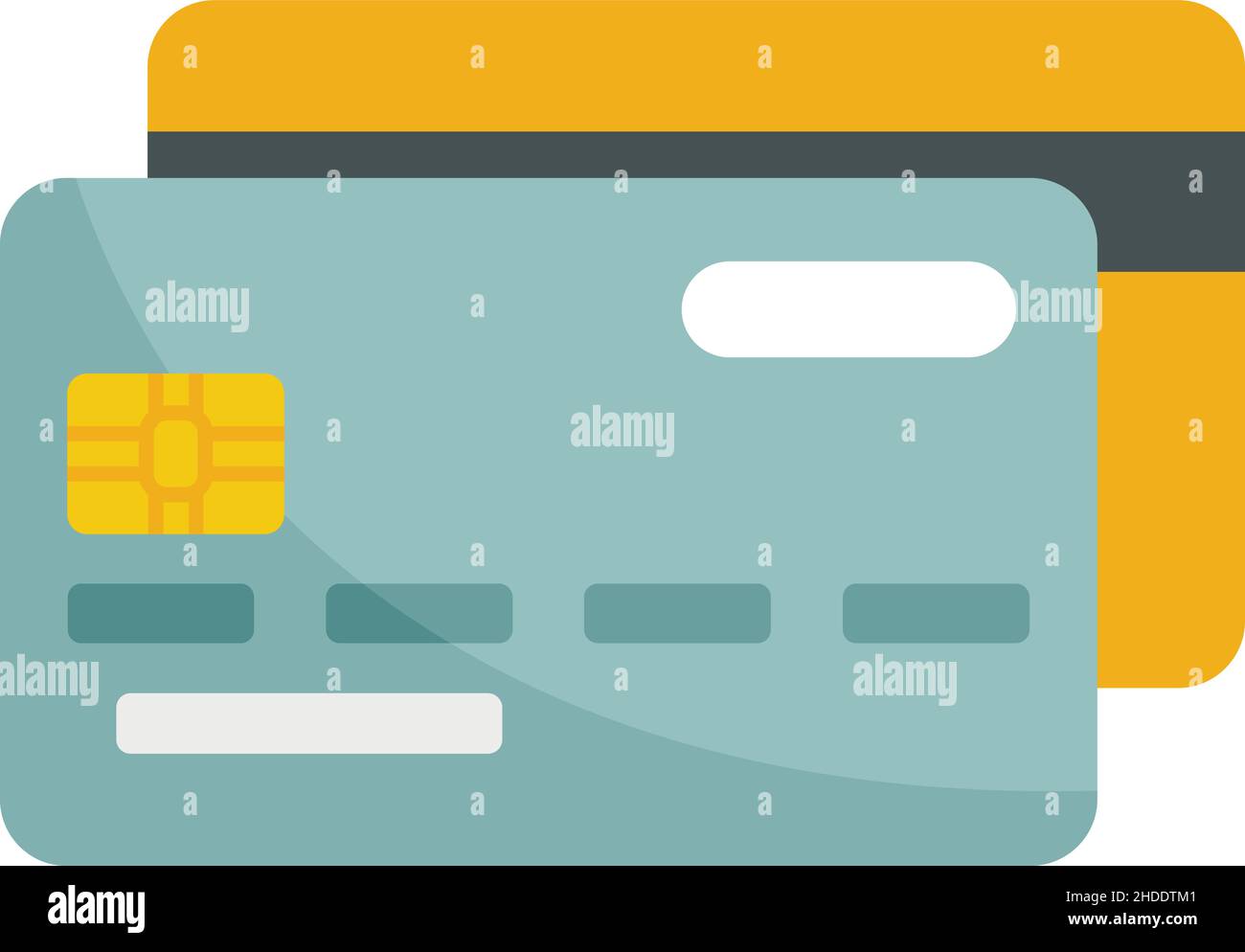 Bank card personal information icon. Flat illustration of bank card ...
