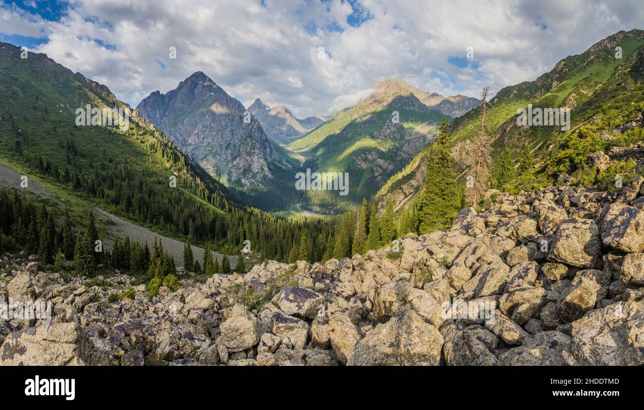 Karakol peak karakol mountain range hi-res stock photography and images ...