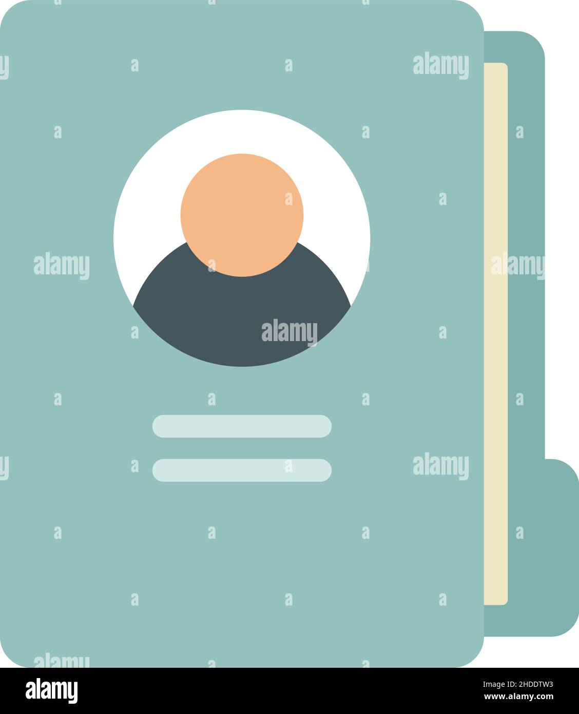 Personal information folder icon. Flat illustration of personal ...