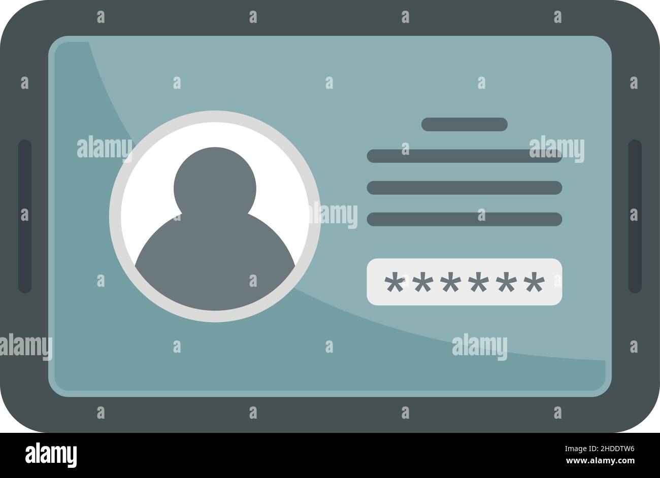 Tablet authentication icon. Flat illustration of Tablet authentication ...