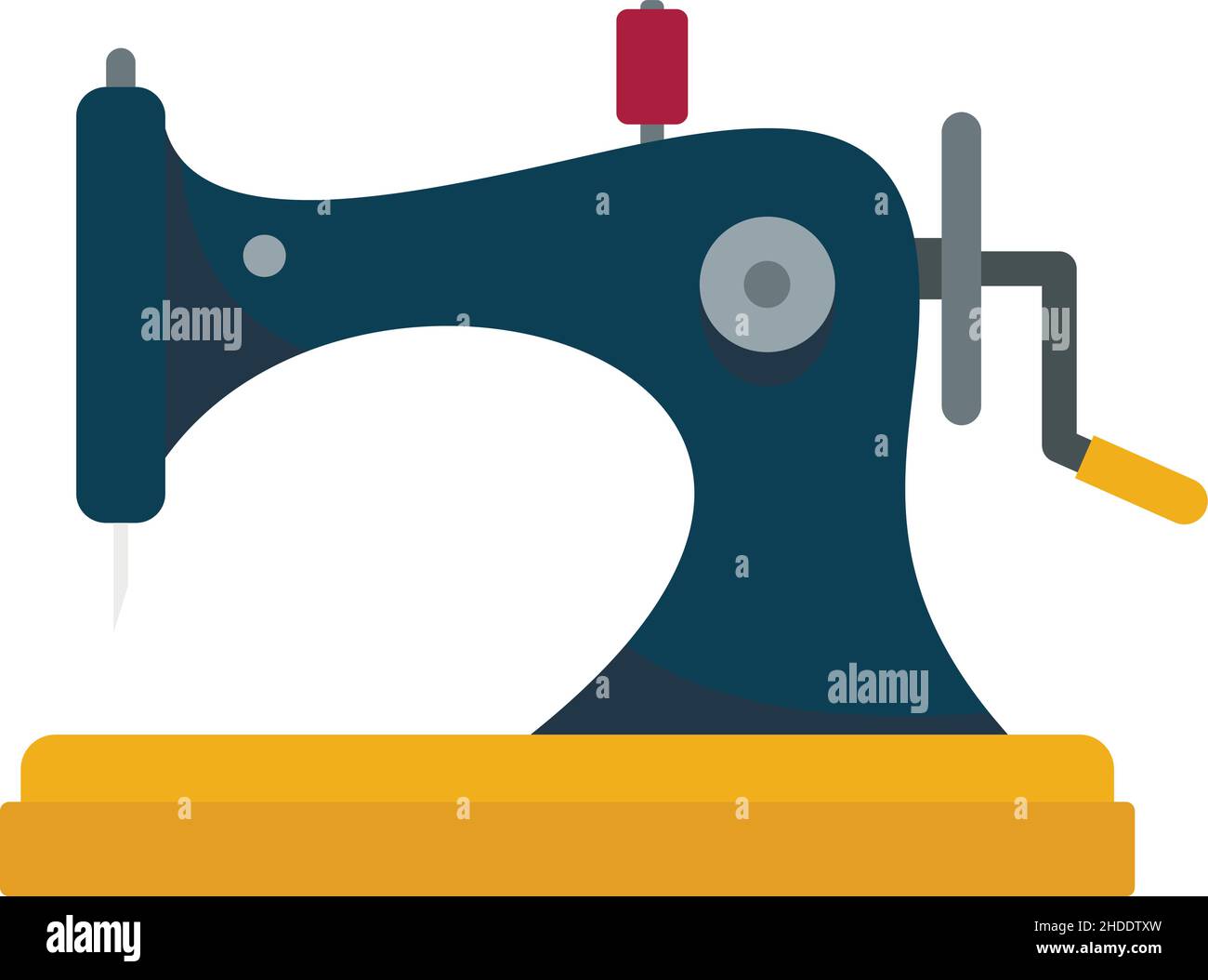 Old sewing machine icon. Flat illustration of Old sewing machine vector ...