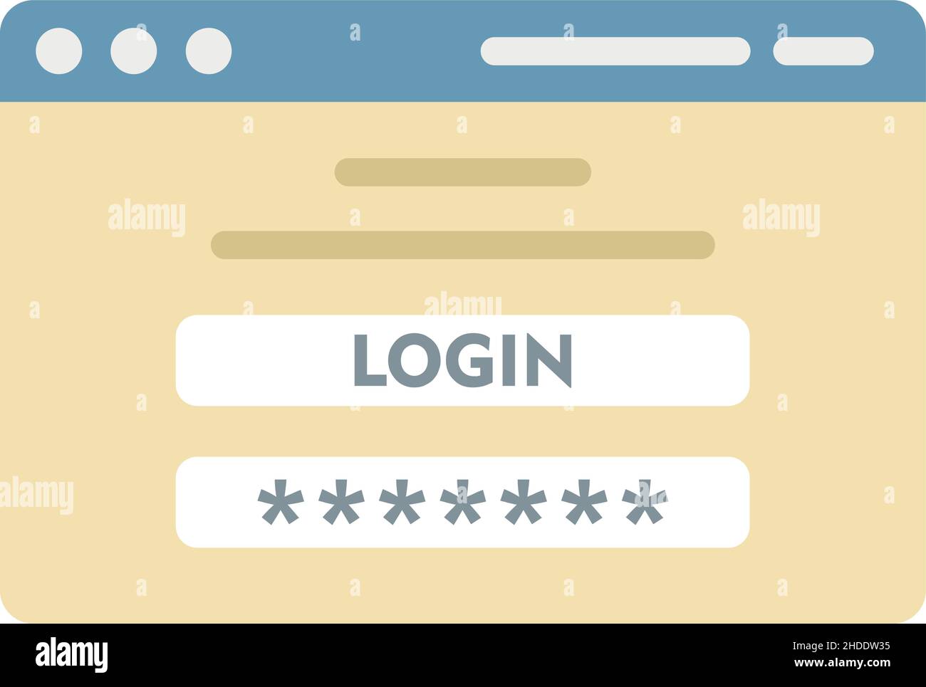 Login personal information icon. Flat illustration of login personal ...