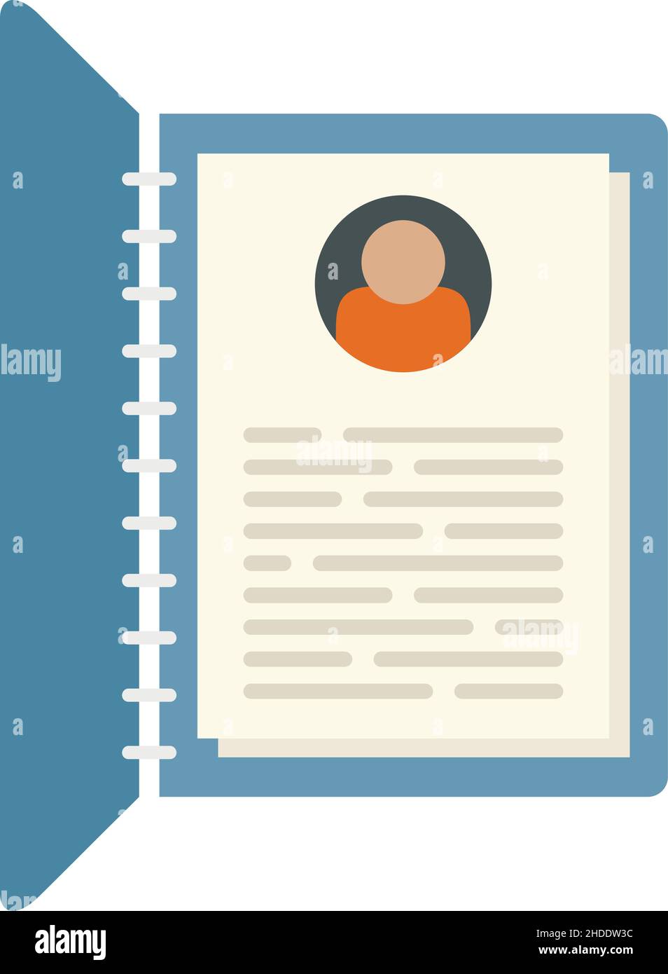 Personal information form icon. Flat illustration of personal ...