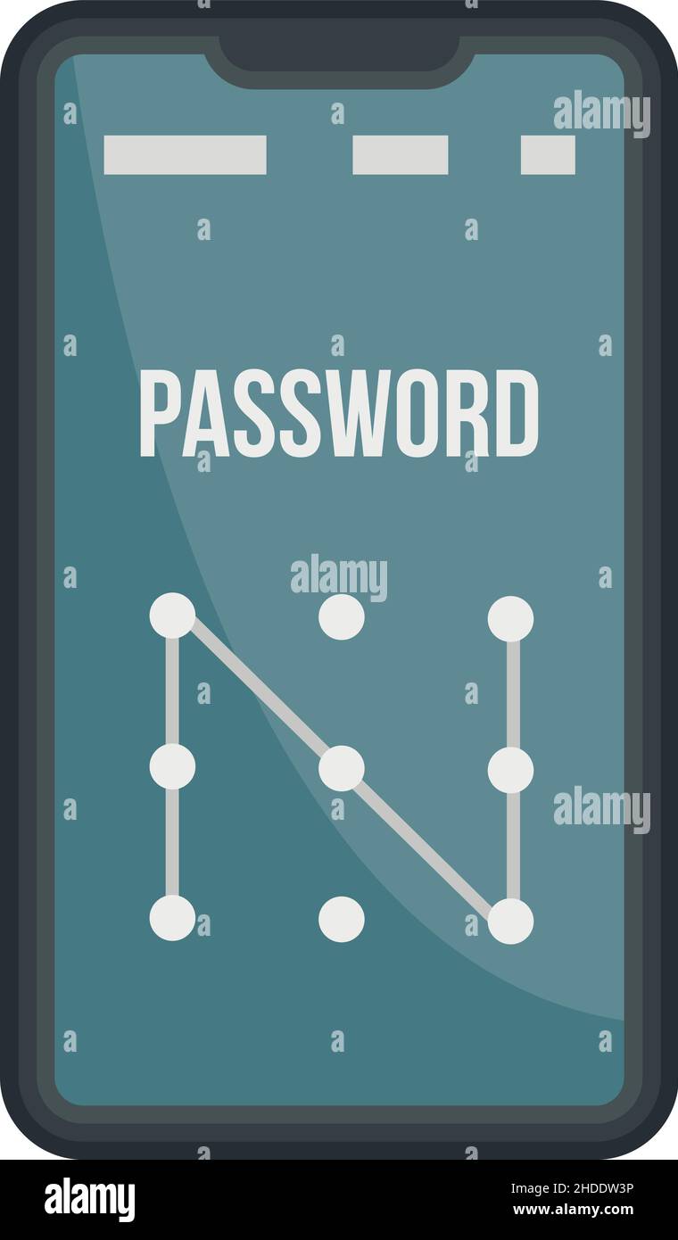 Phone sign authentication icon. Flat illustration of Phone sign ...