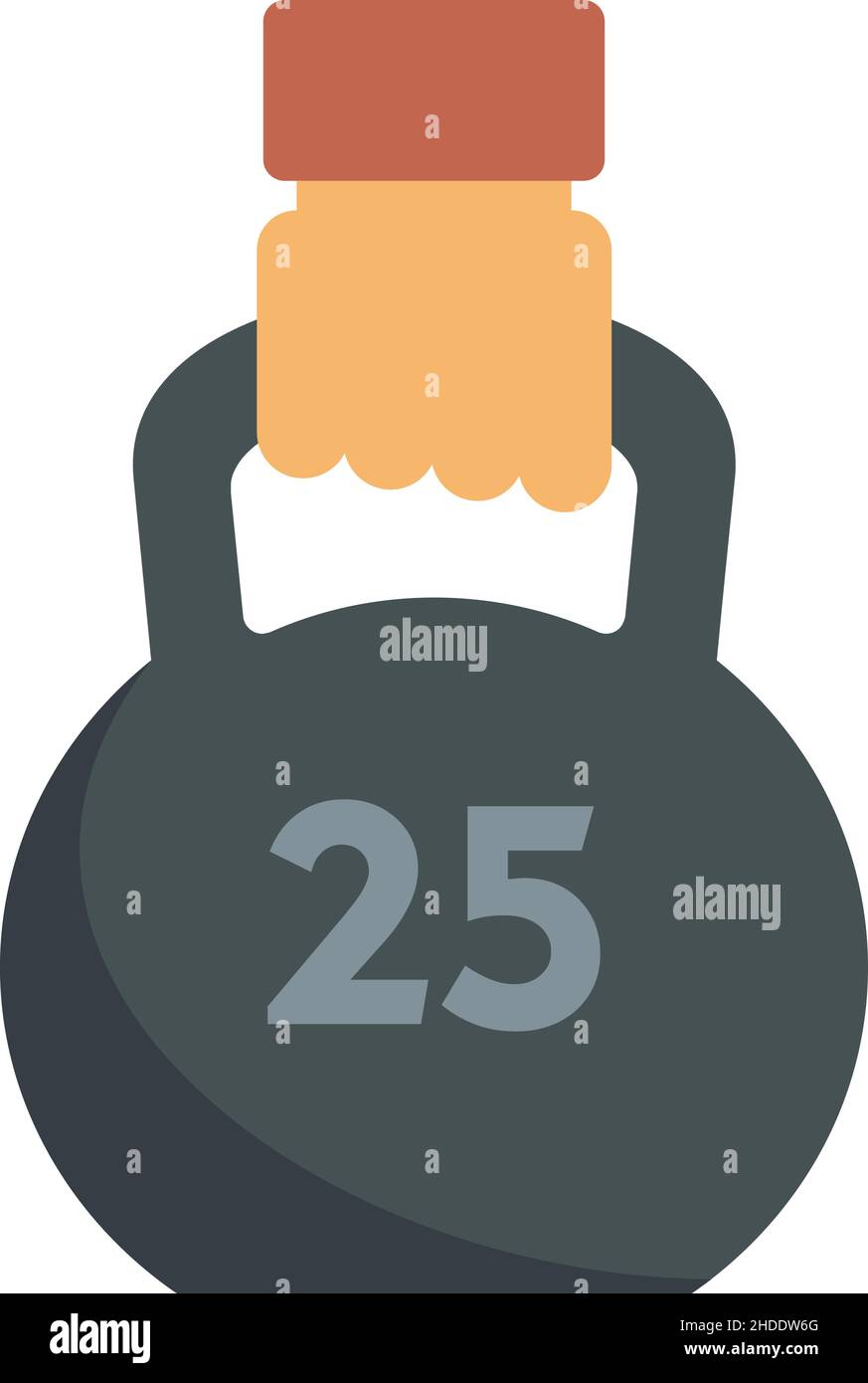 Gym kettlebell icon. Flat illustration of Gym kettlebell vector icon isolated on white ...