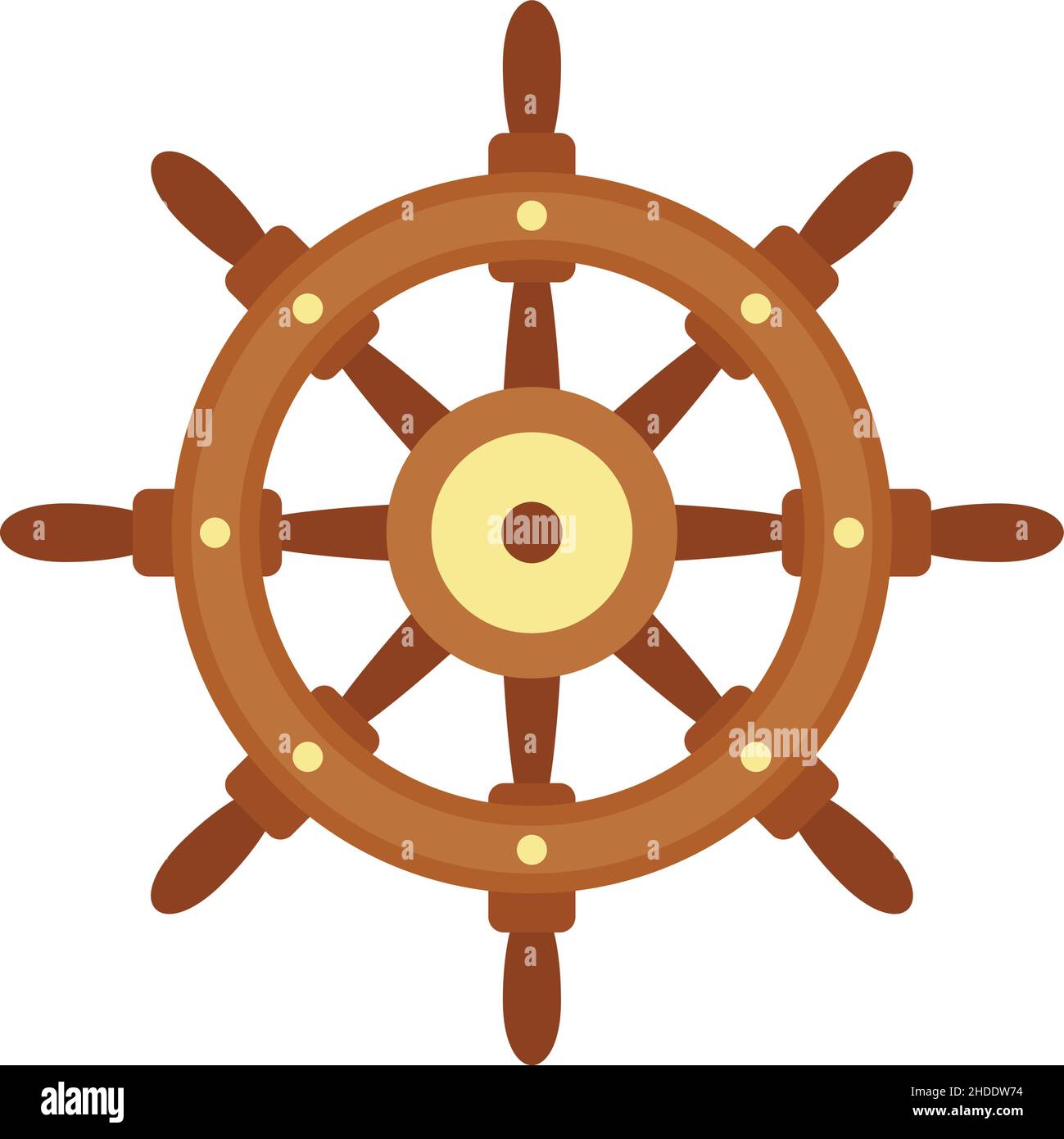 Ship wheel controller icon. Flat illustration of Ship wheel controller ...