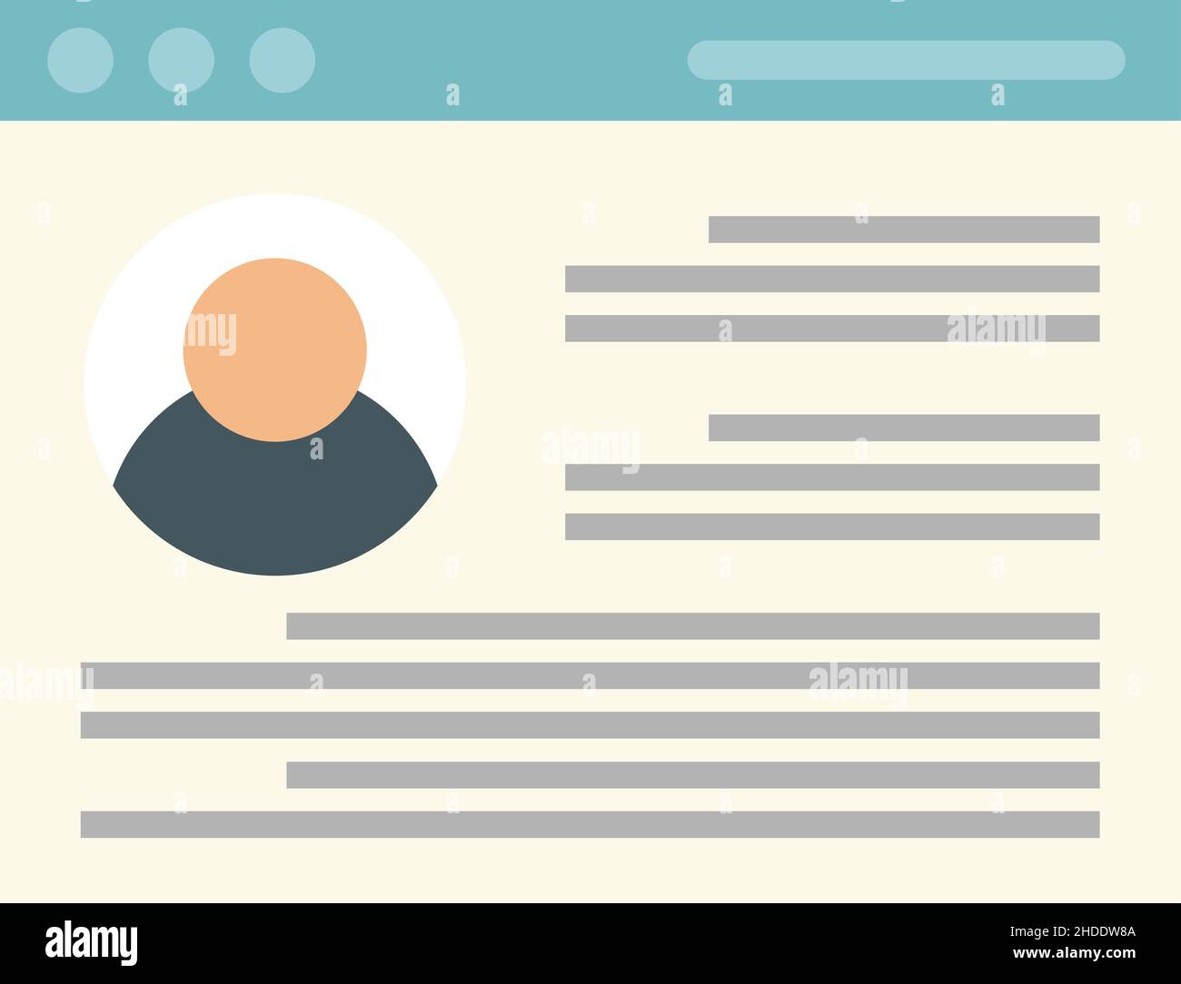 Personal information web page icon. Flat illustration of personal ...