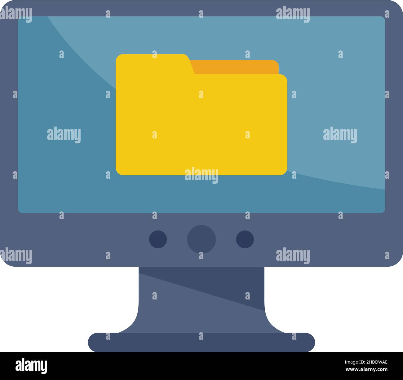 Folder remote access icon. Flat illustration of Folder remote access ...