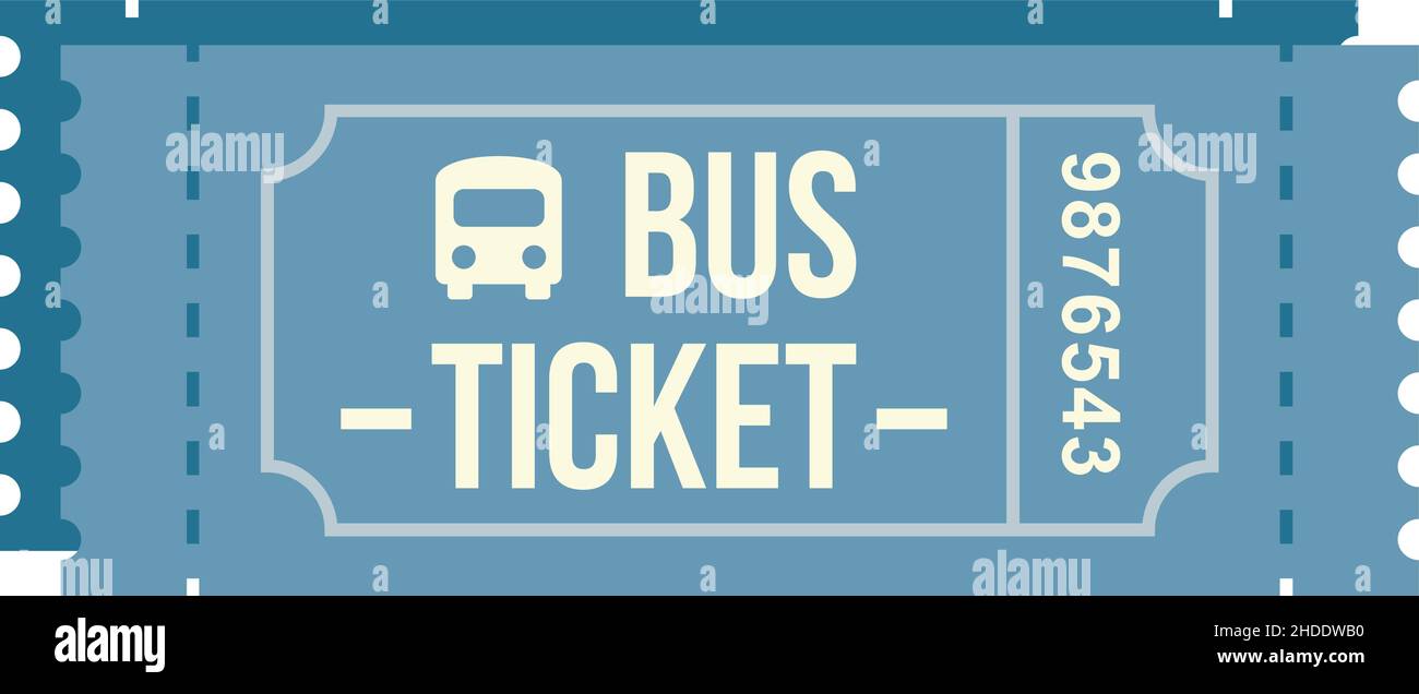Bus ticket icon. Flat illustration of Bus ticket vector icon isolated ...