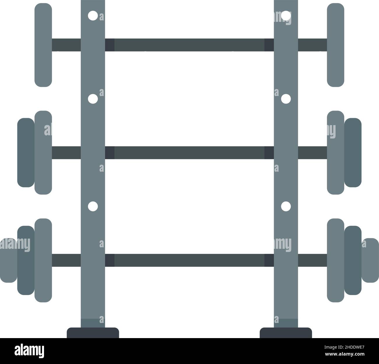 Barbells stand icon. Flat illustration of Barbells stand vector icon isolated on white ...