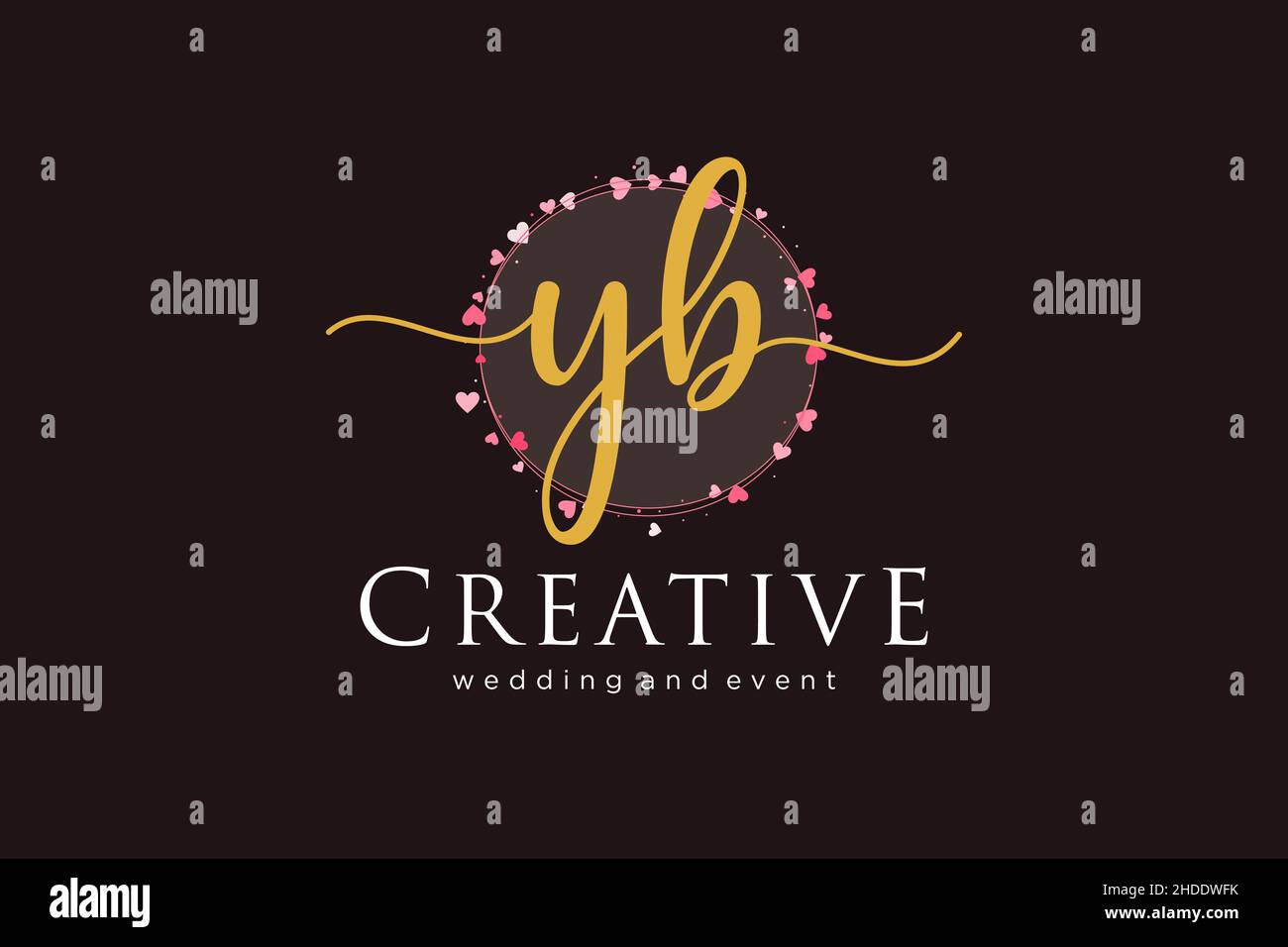 YB feminine logo. Usable for Logo for fashion,photography, wedding ...