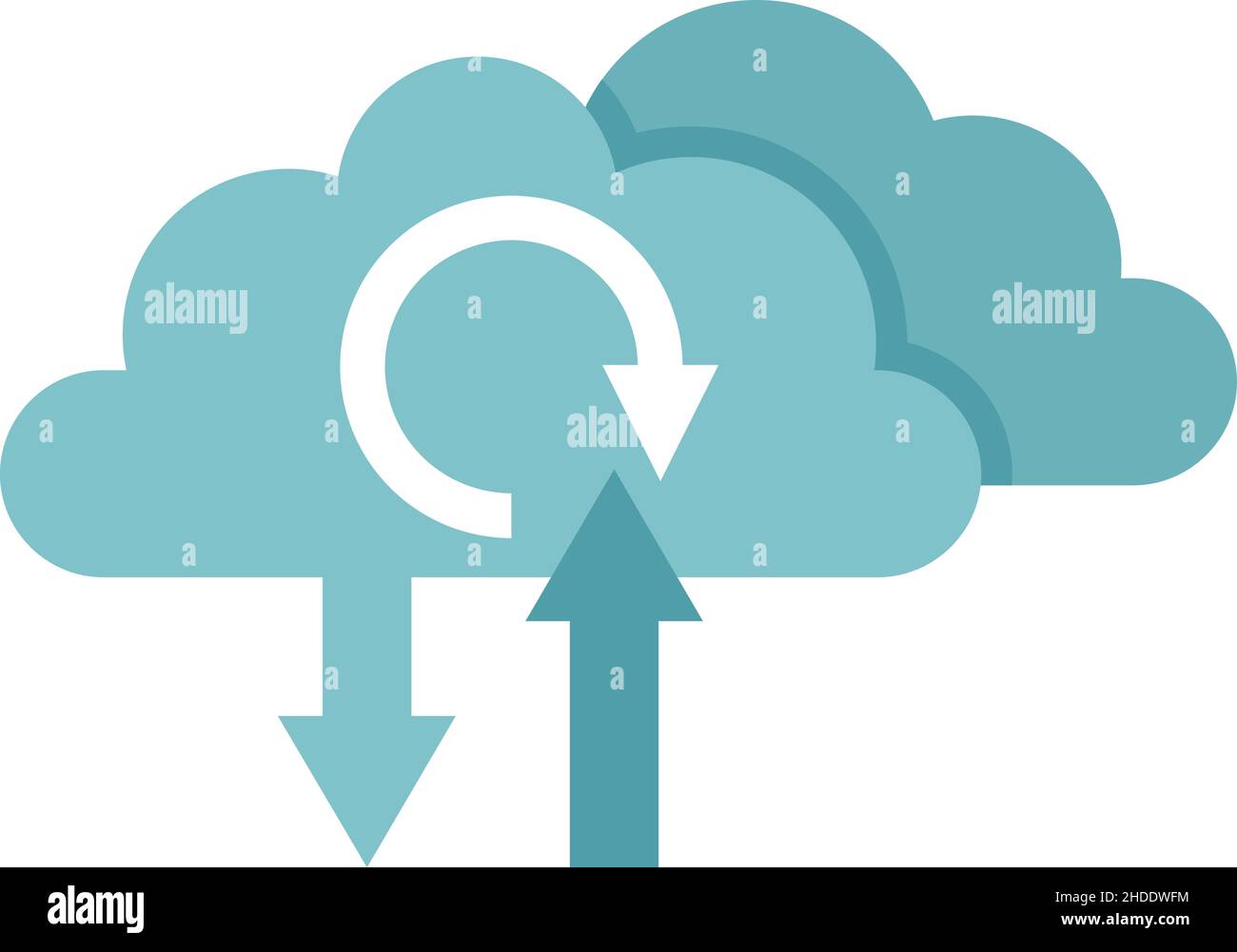 Update software from cloud icon. Flat illustration of Update software ...