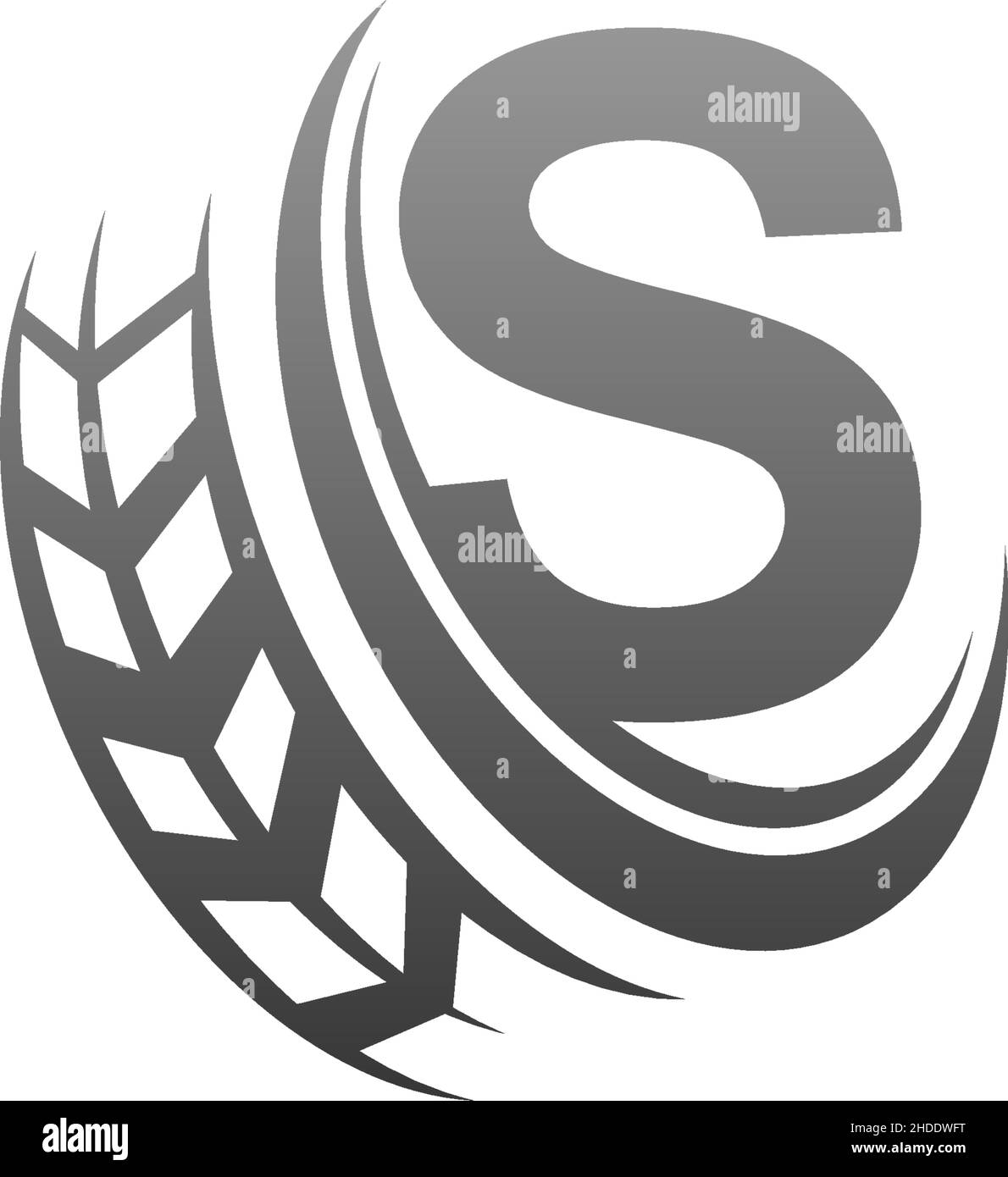 Letter S with trailing wheel icon design template illustration vector ...