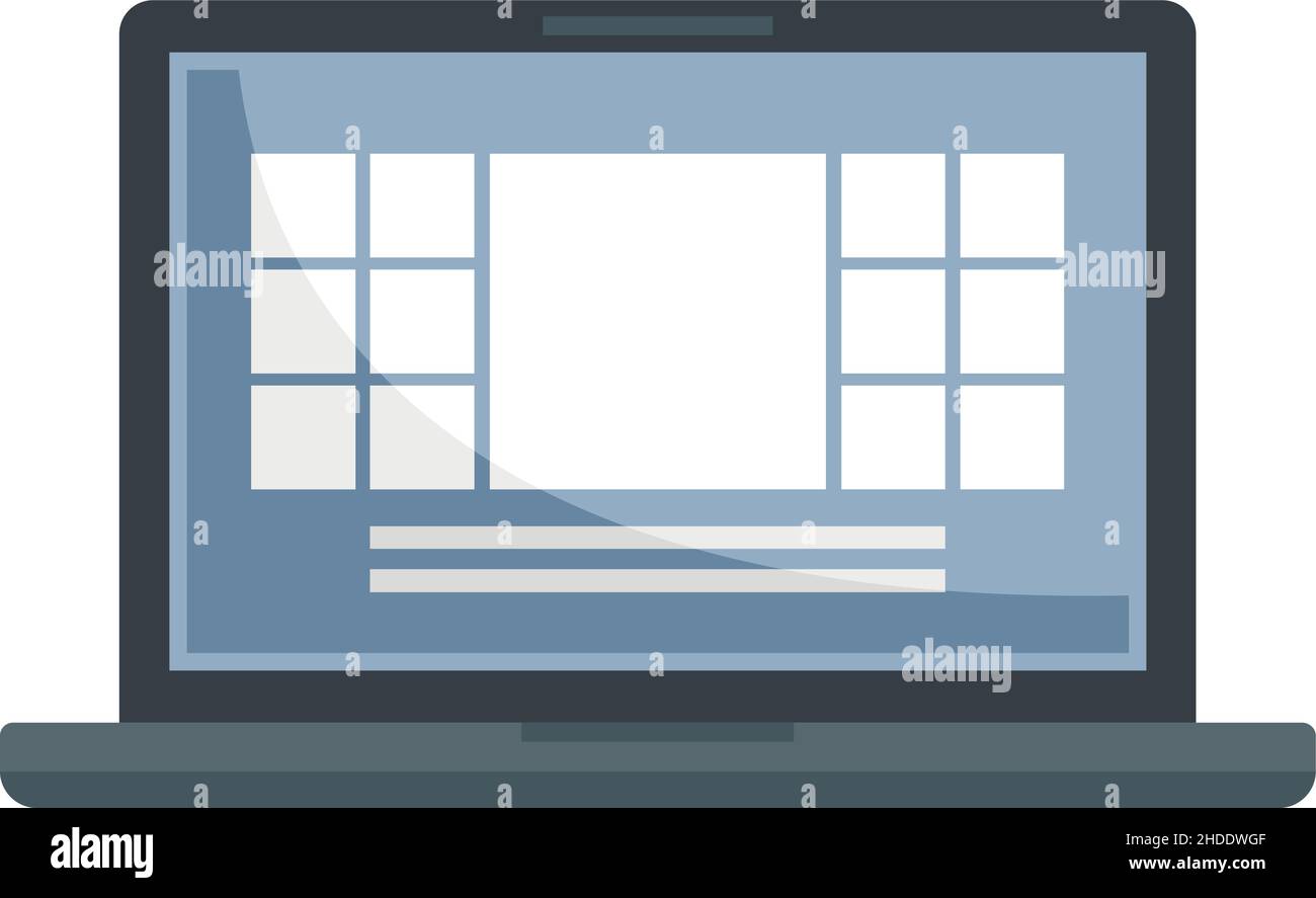 Laptop system icon. Flat illustration of Laptop system vector icon ...