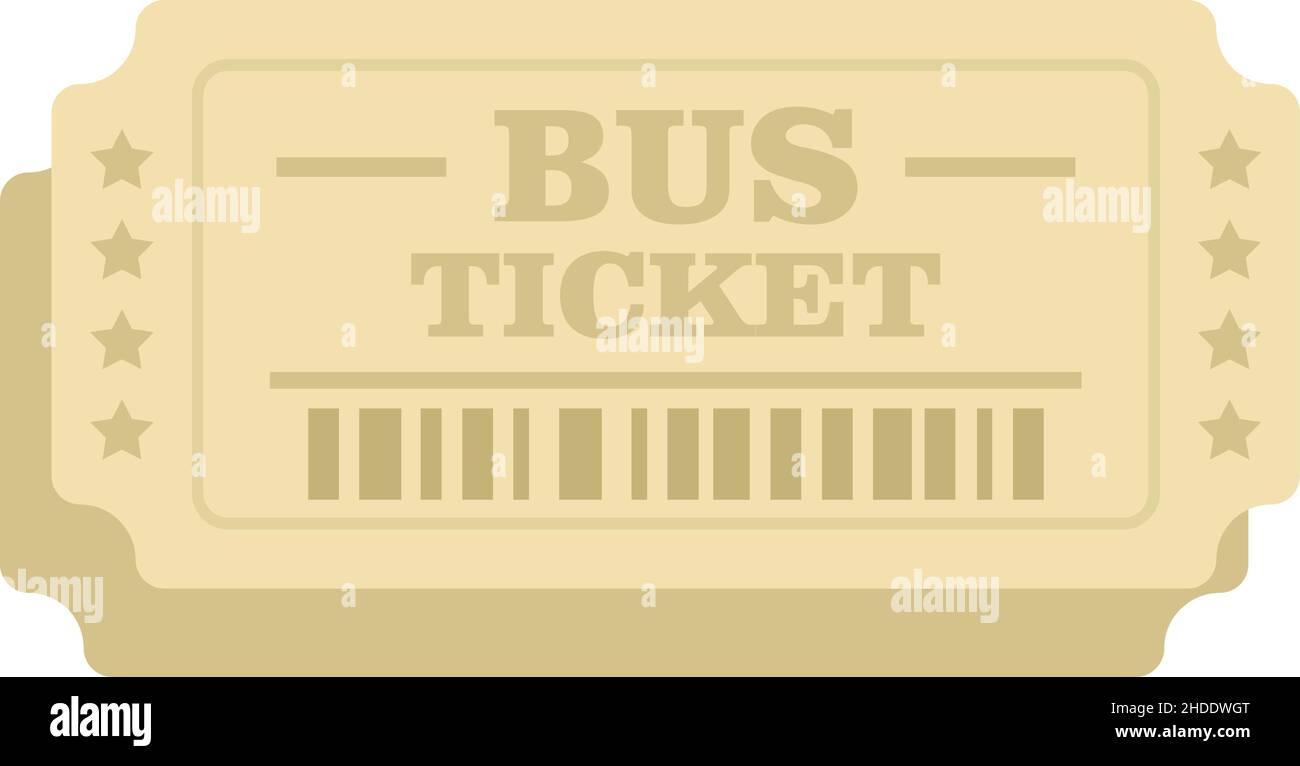Payment bus ticket icon. Flat illustration of Payment bus ticket vector ...