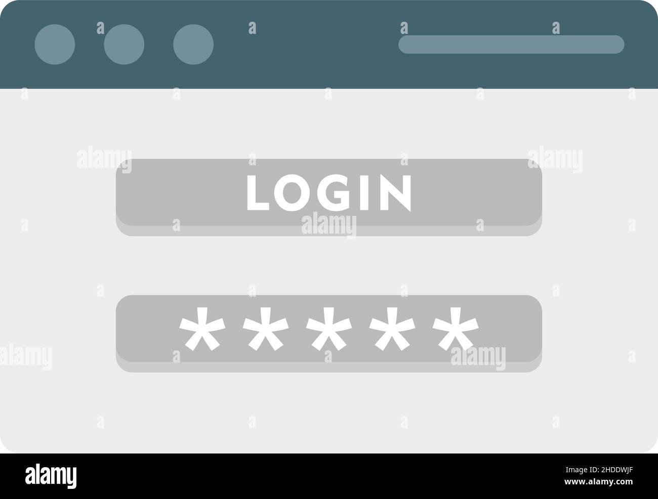 Login page authentication icon. Flat illustration of Login page ...