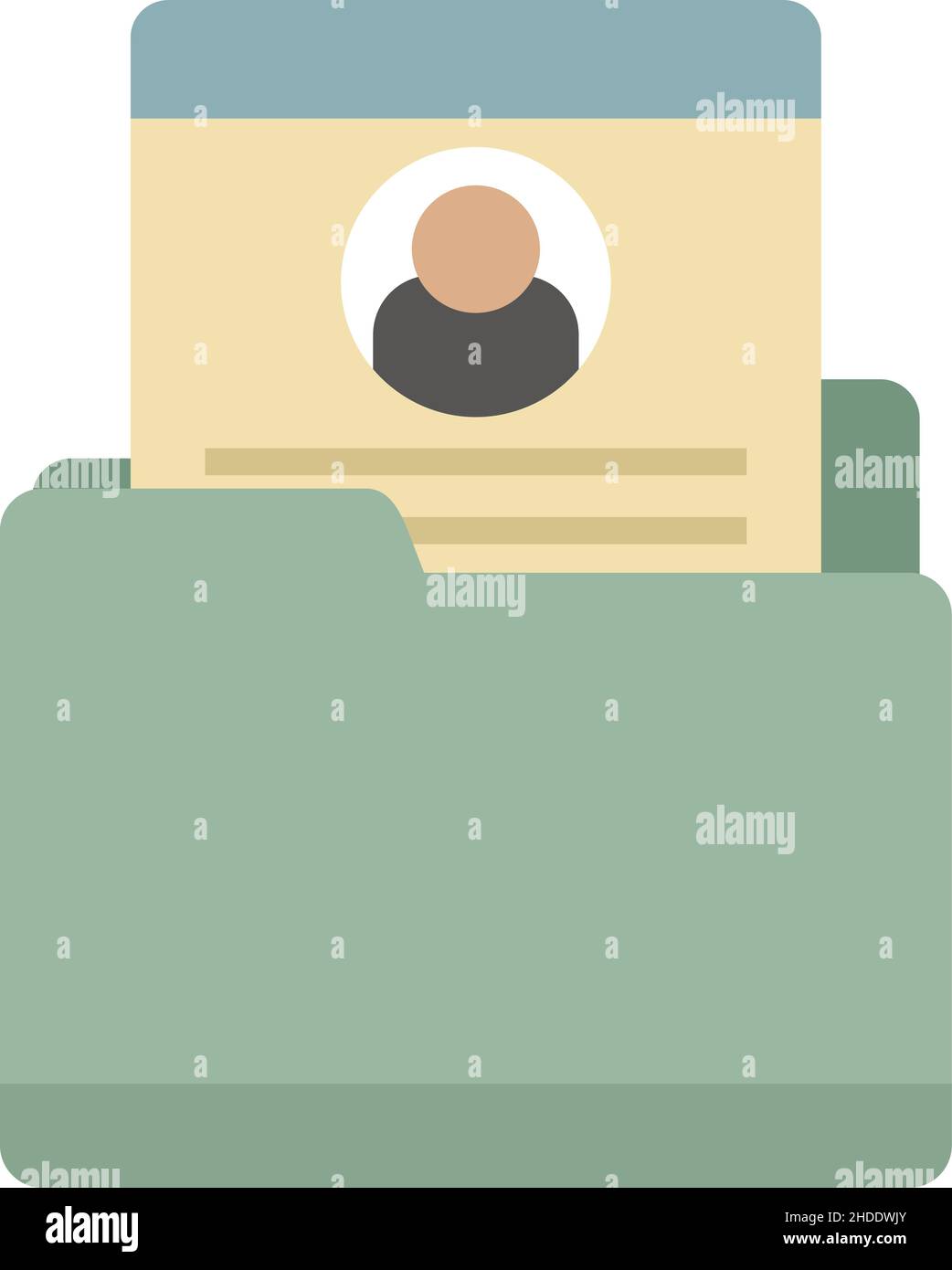 Personal folder information icon. Flat illustration of personal folder ...