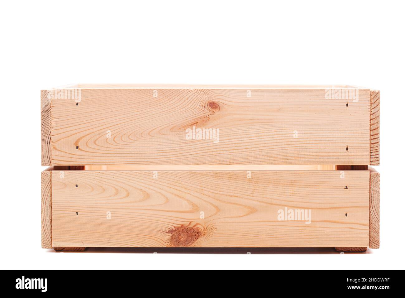 small wooden crate isolated on white background. side view Stock Photo ...