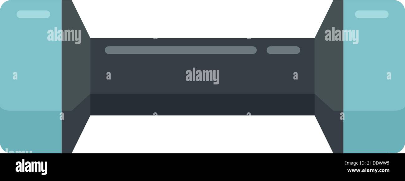 Gym dumbbell icon. Flat illustration of Gym dumbbell vector icon isolated on white background ...