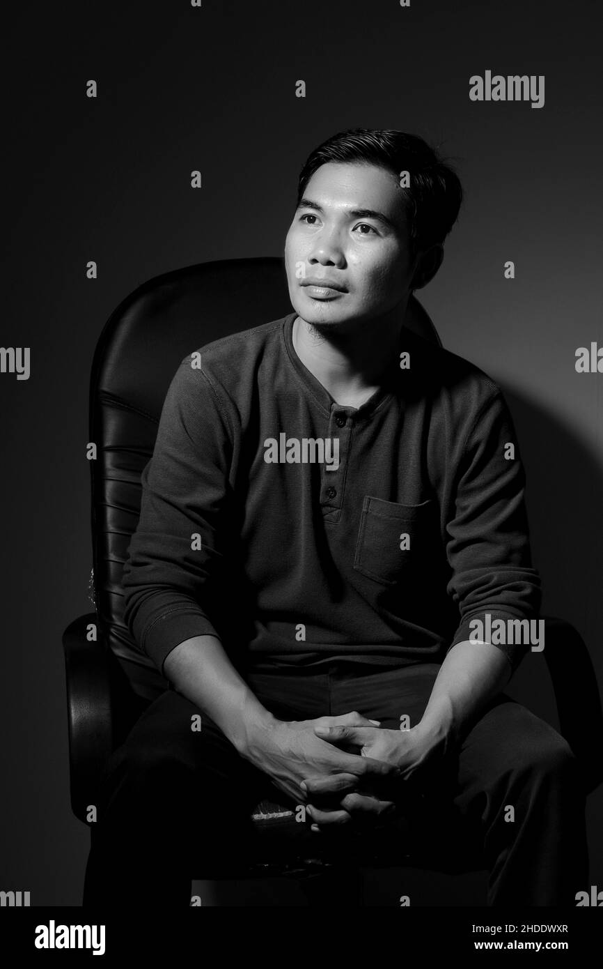 Funny guy in trendy Black and White Stock Photos & Images - Alamy