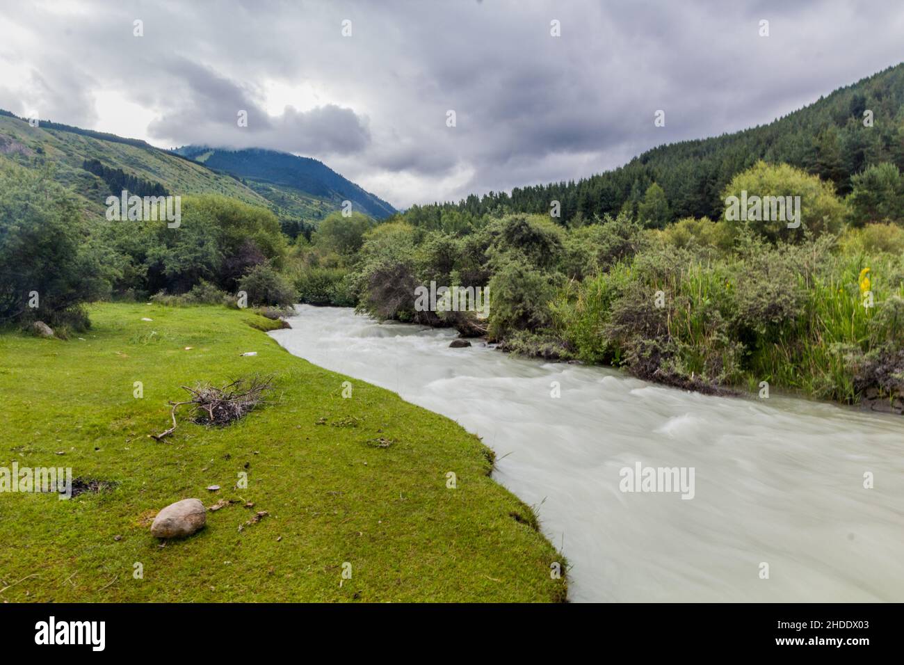 Karakol river valley in Kyrgyzstan Stock Photo - Alamy