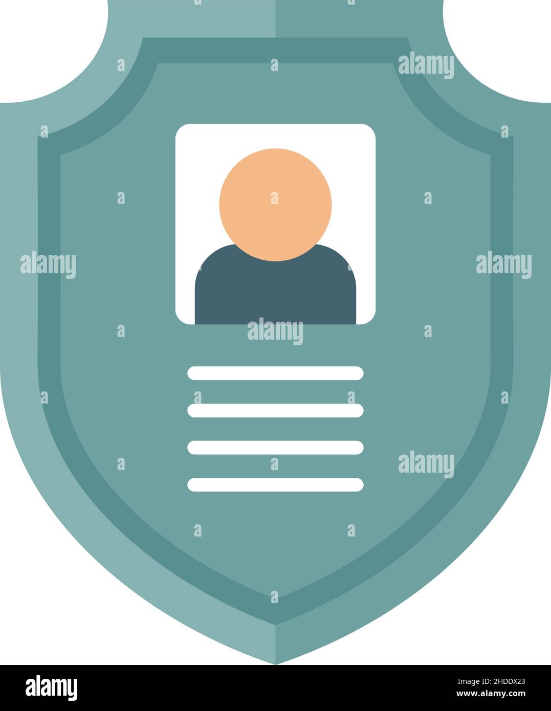 Secured personal information icon. Flat illustration of secured ...
