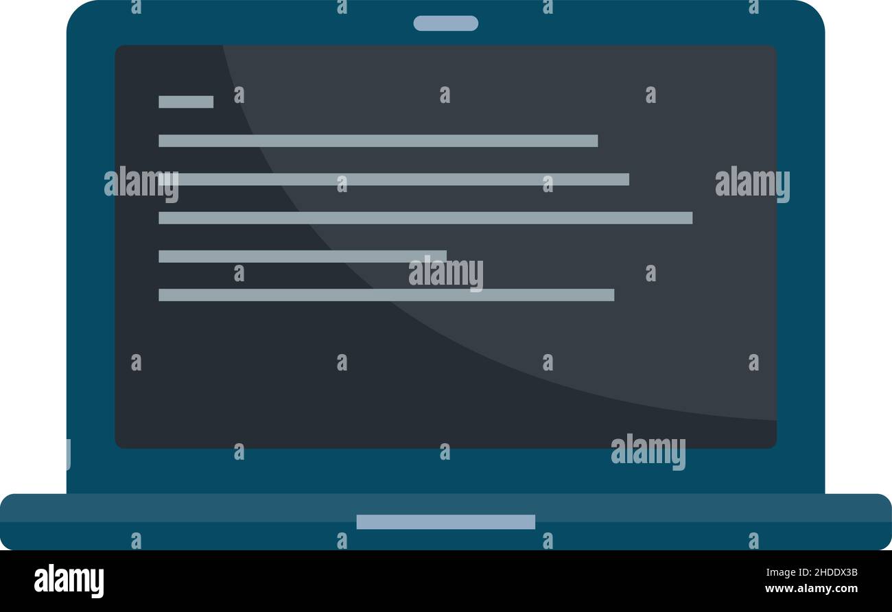 Laptop operating system icon. Flat illustration of Laptop operating ...