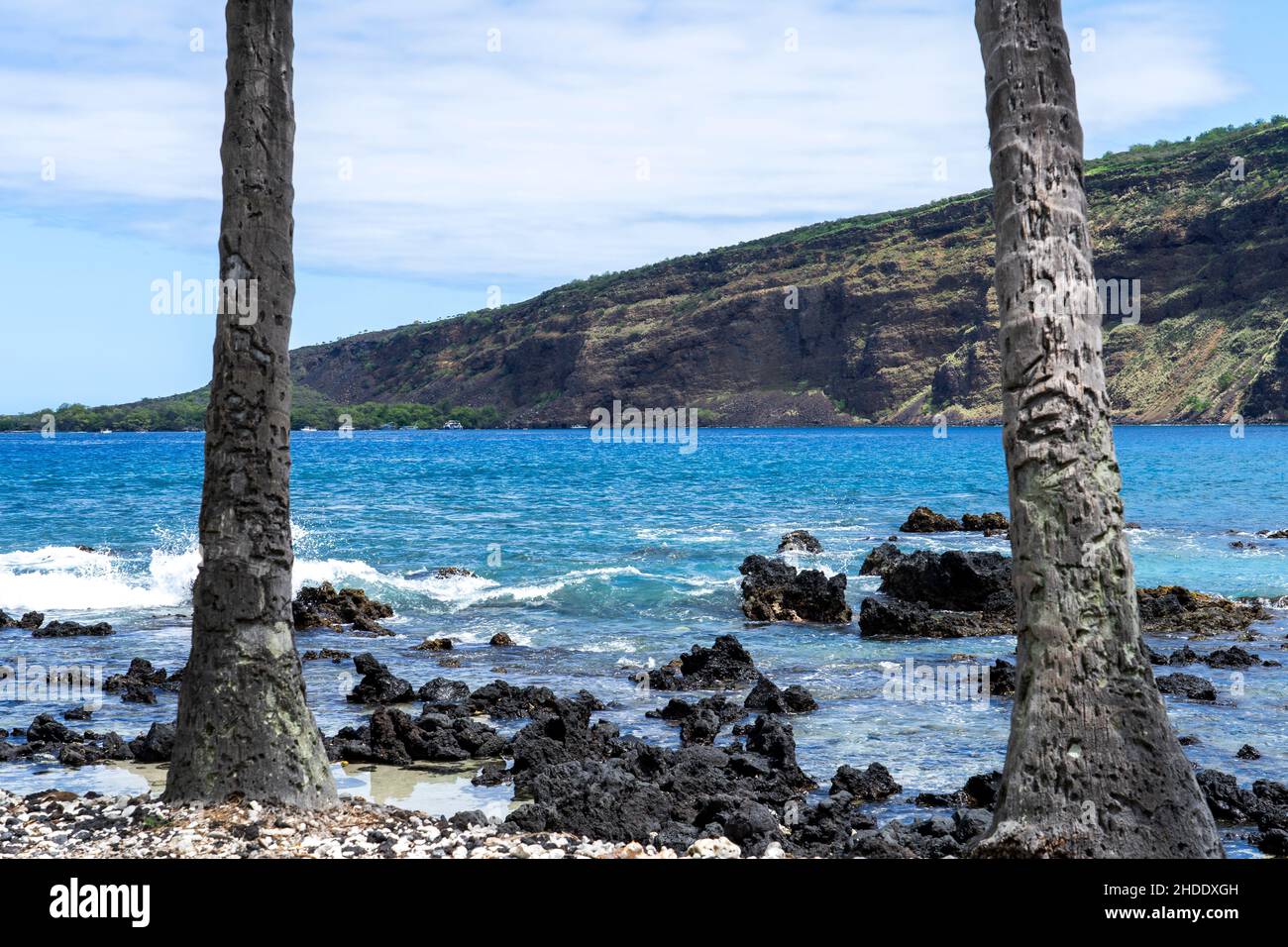 The Manini Beach in the Kealakekua Bay in Big Island, Hawaii Stock ...
