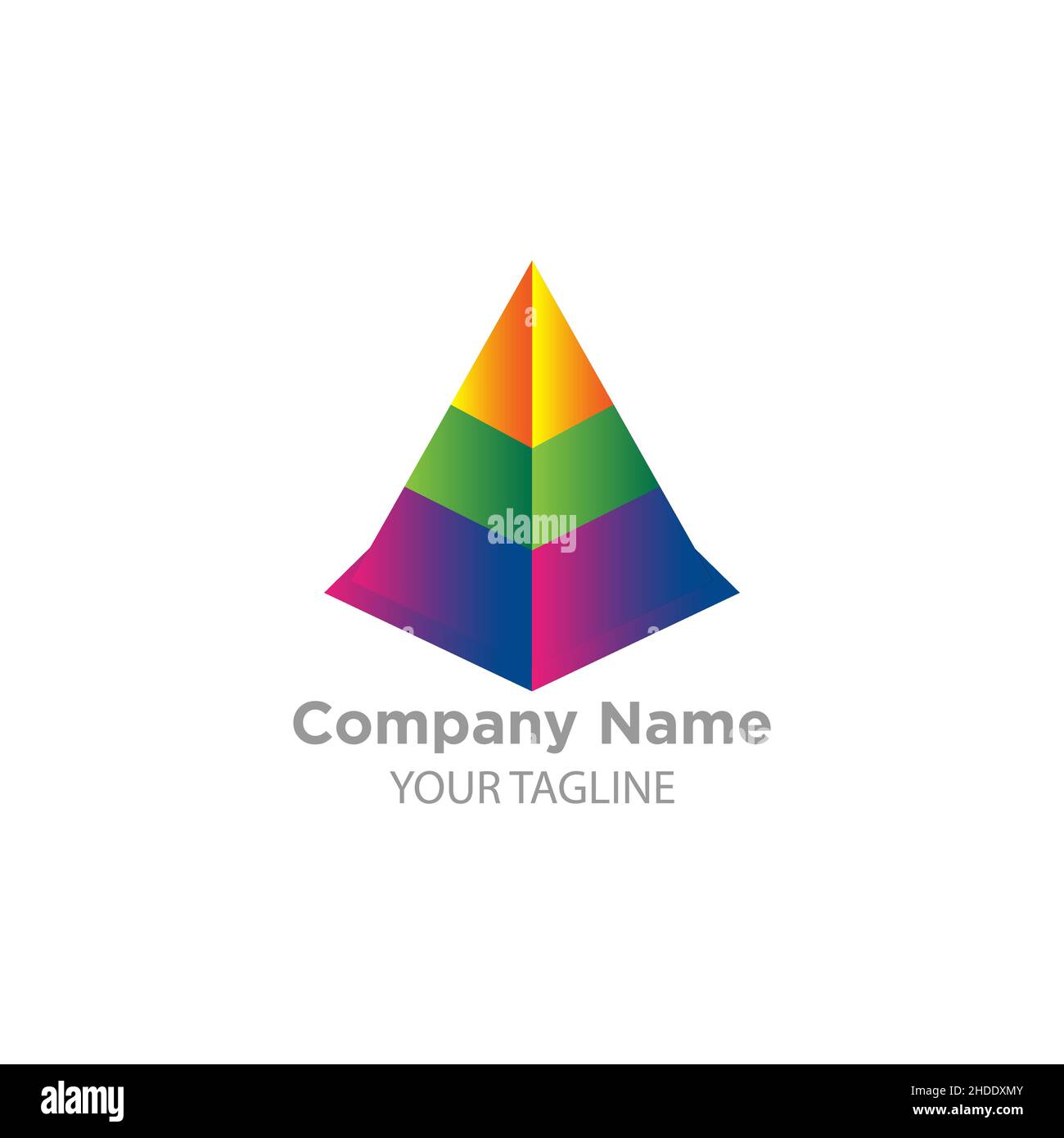 Triangle logo. Abstract geometric figure. Vector on isolated white ...