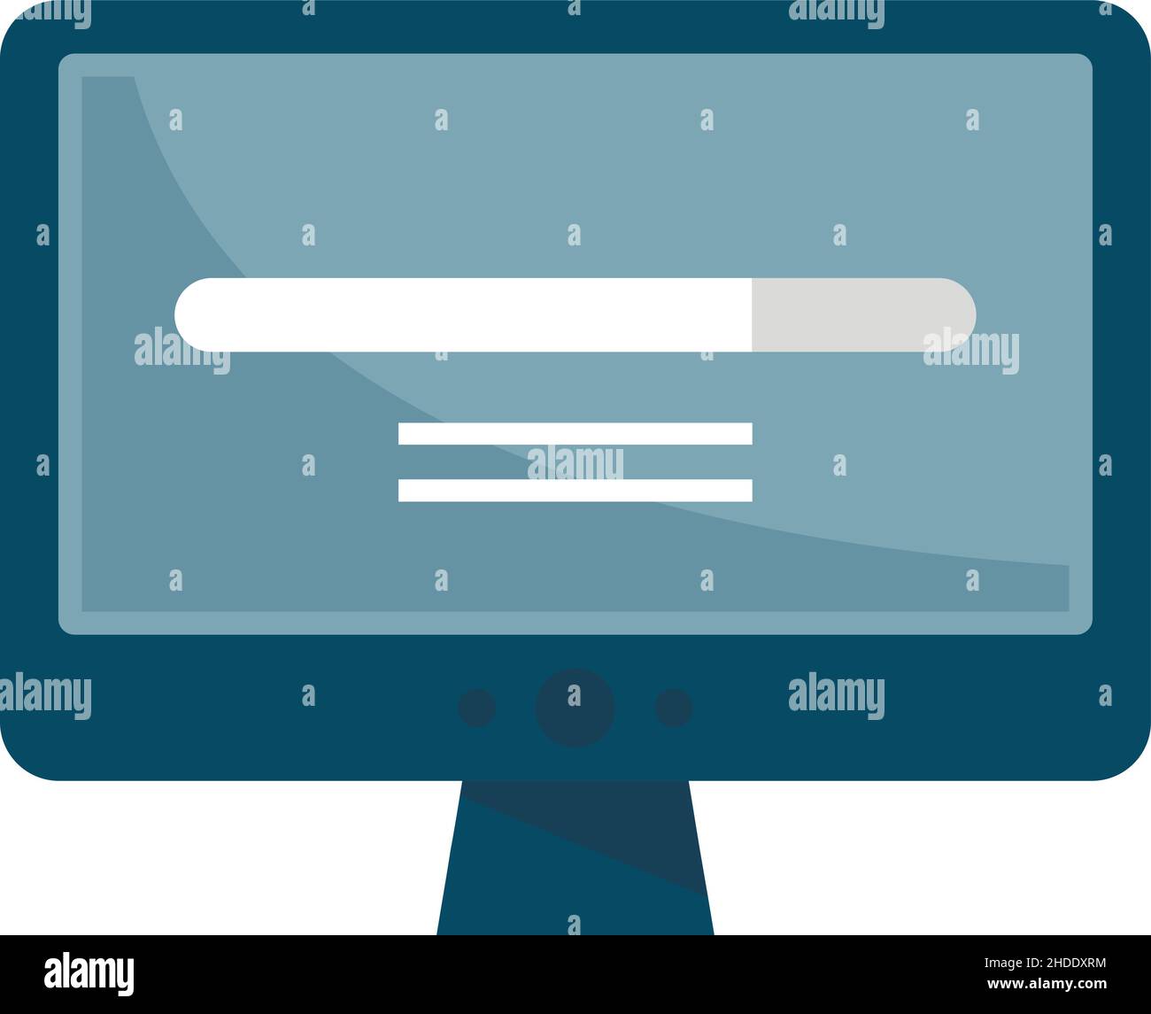 Loading pc software icon. Flat illustration of Loading pc software ...