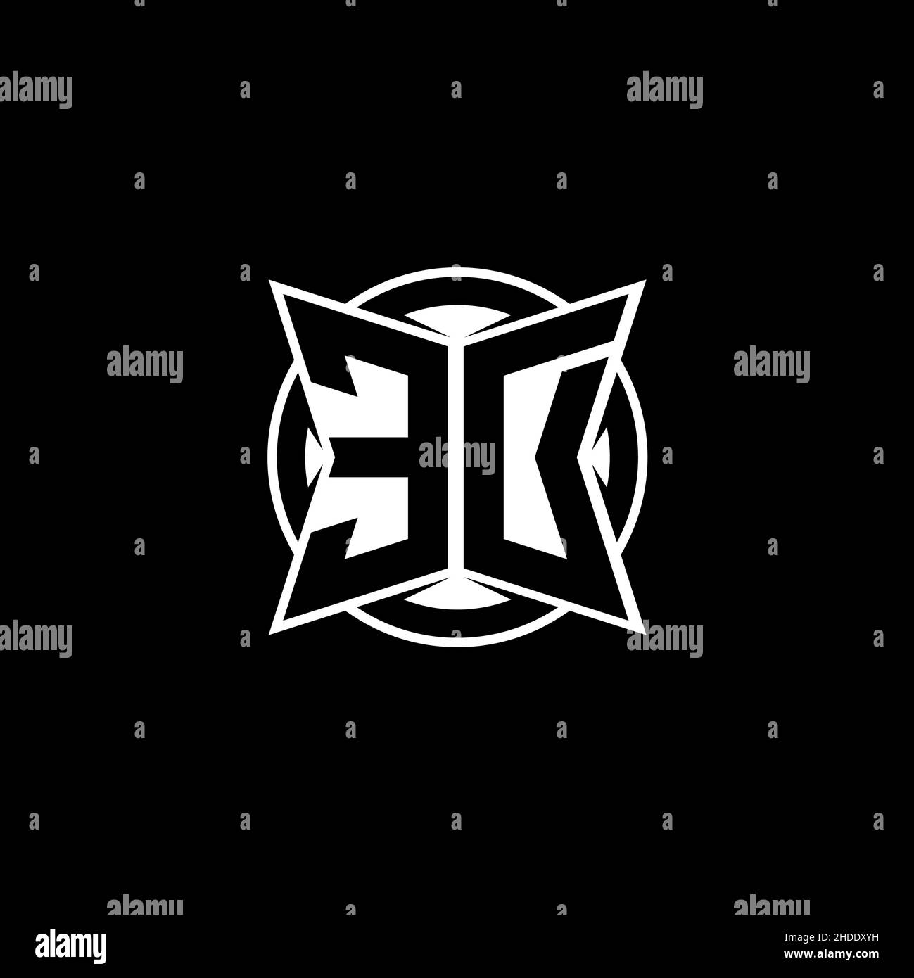 ED Monogram logo letter with simple modern shape style design. Circle ...