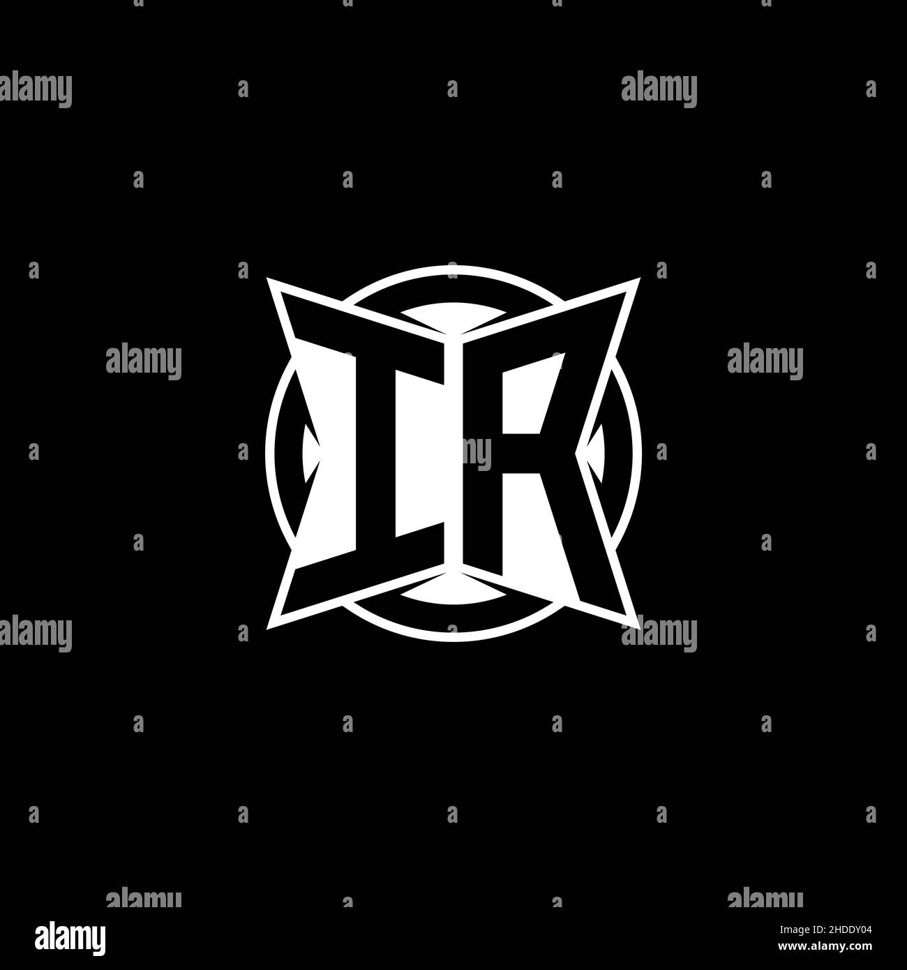 IA Monogram logo letter with simple modern shape style design. Circle ...