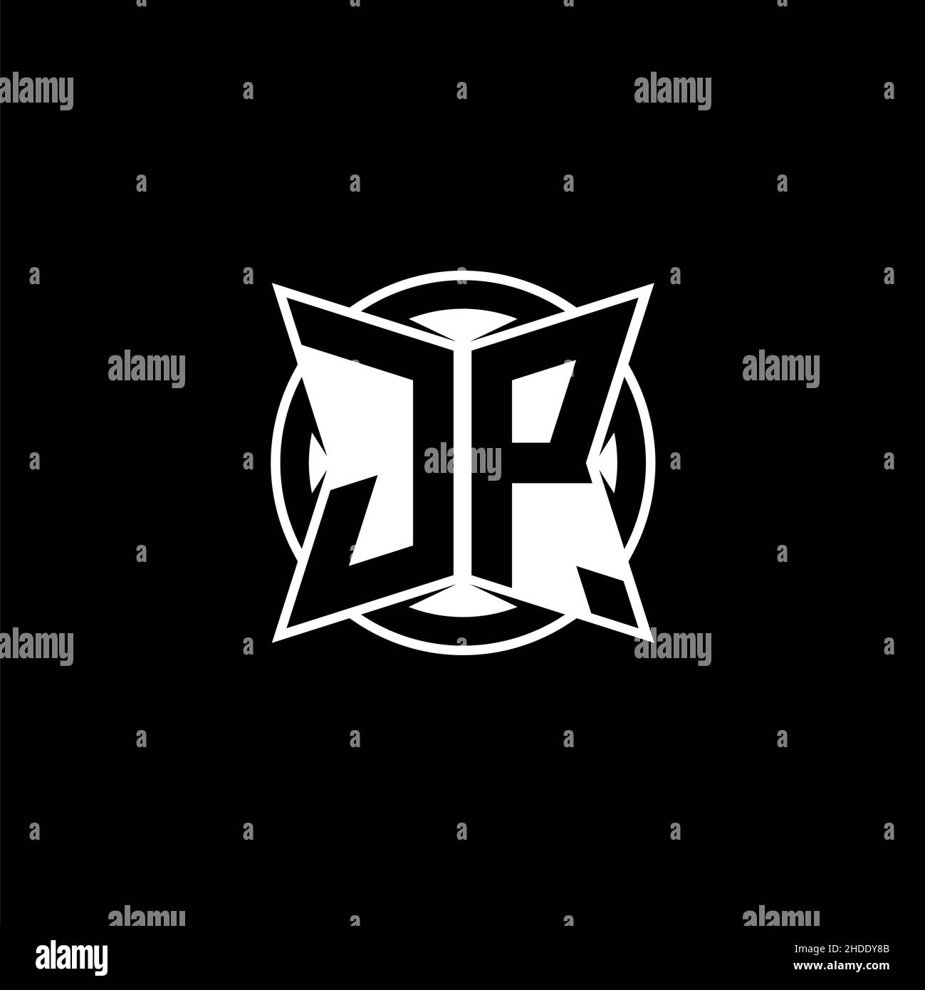 JP Monogram logo letter with simple modern shape style design. Circle ...