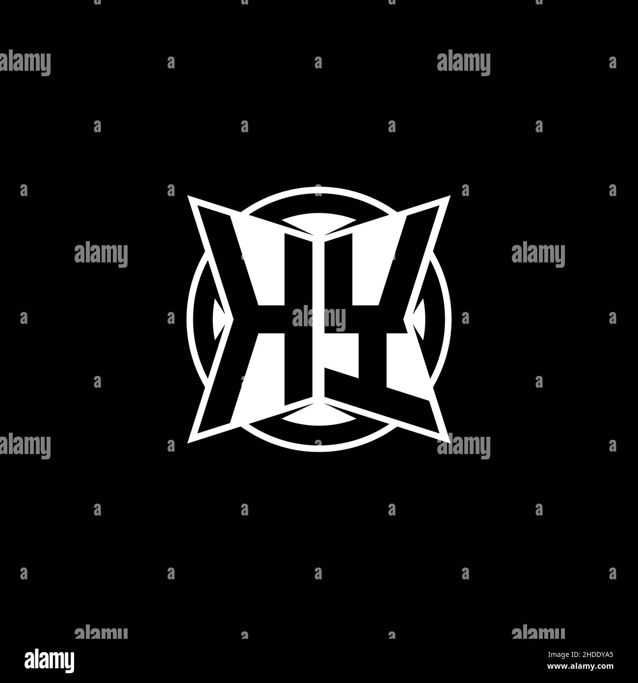 HY Monogram logo letter with simple modern shape style design. Circle ...