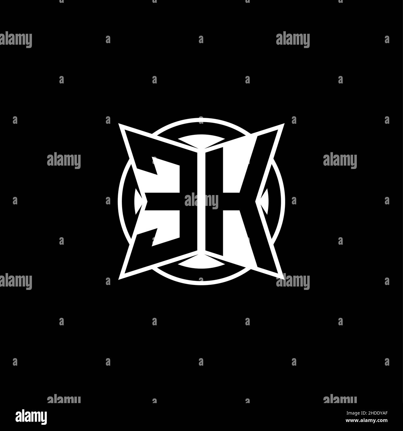 EH Monogram logo letter with simple modern shape style design. Circle ...